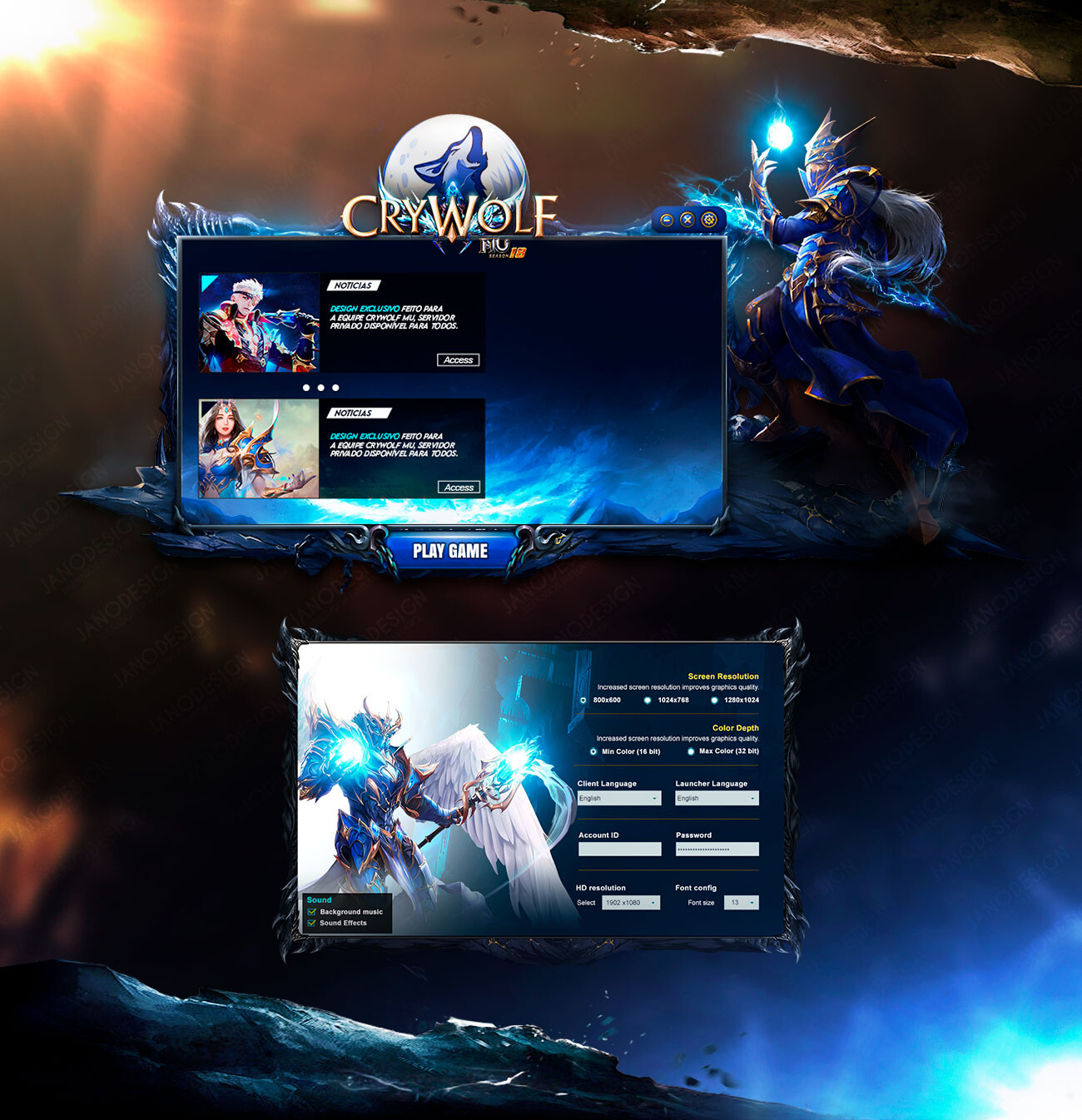 ArtStation - Launcher Design - MU ONLINE