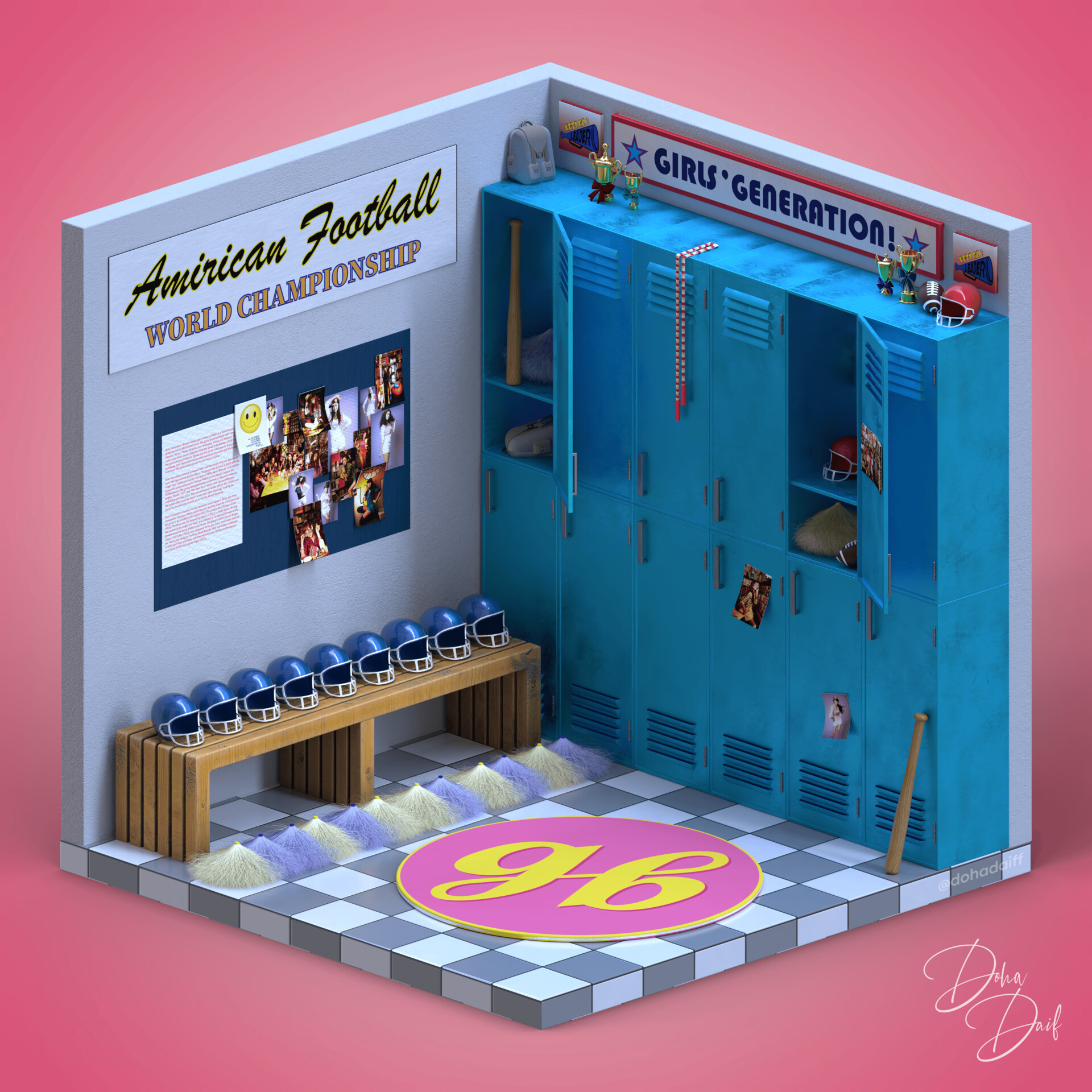 ArtStation - 3D Isometric Diorama | Oh!