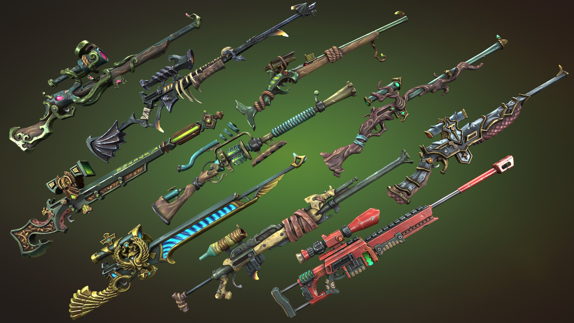 ArtStation - Fantasy rifles collection