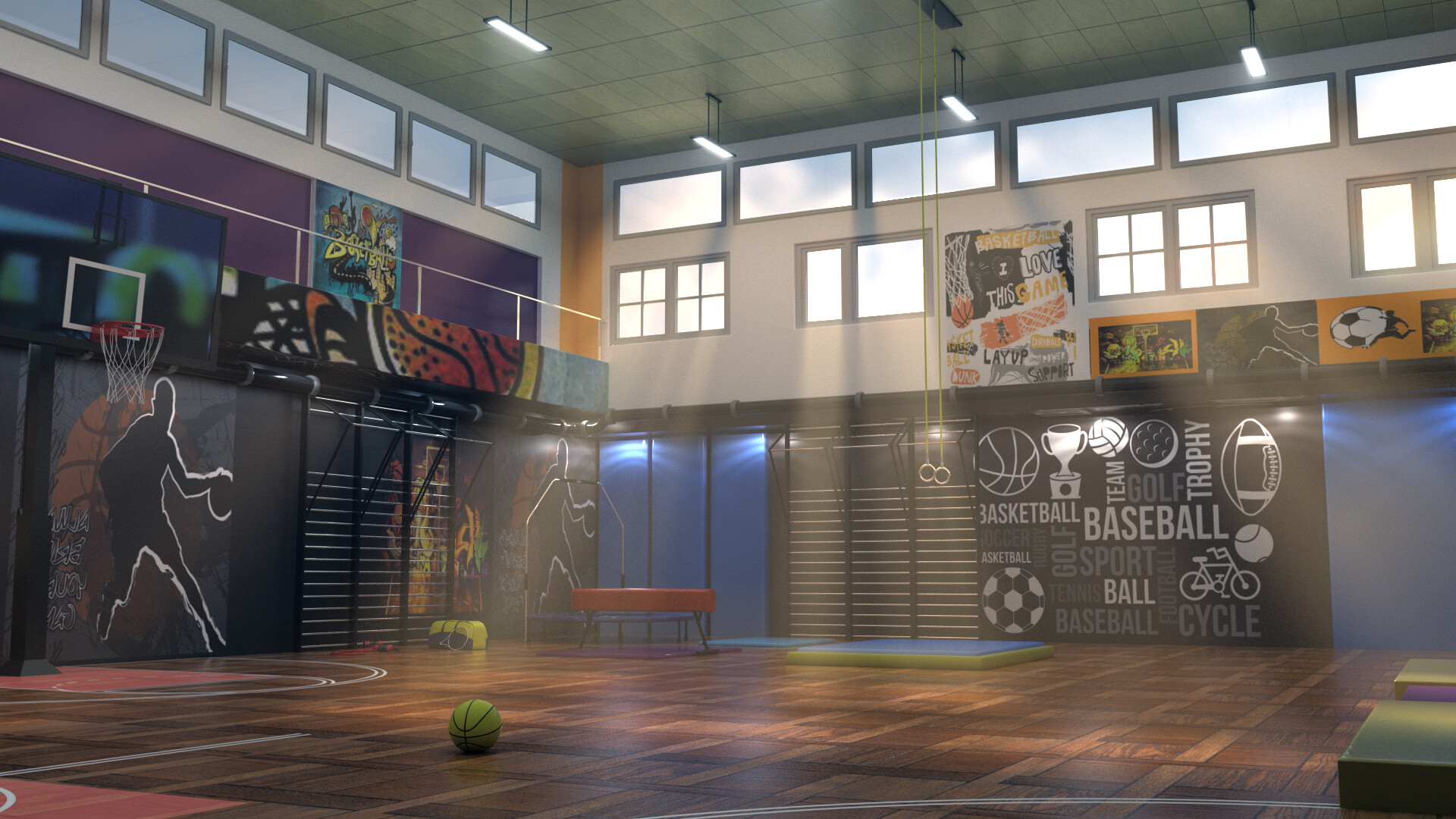 ArtStation - Maya 3d Gym Env