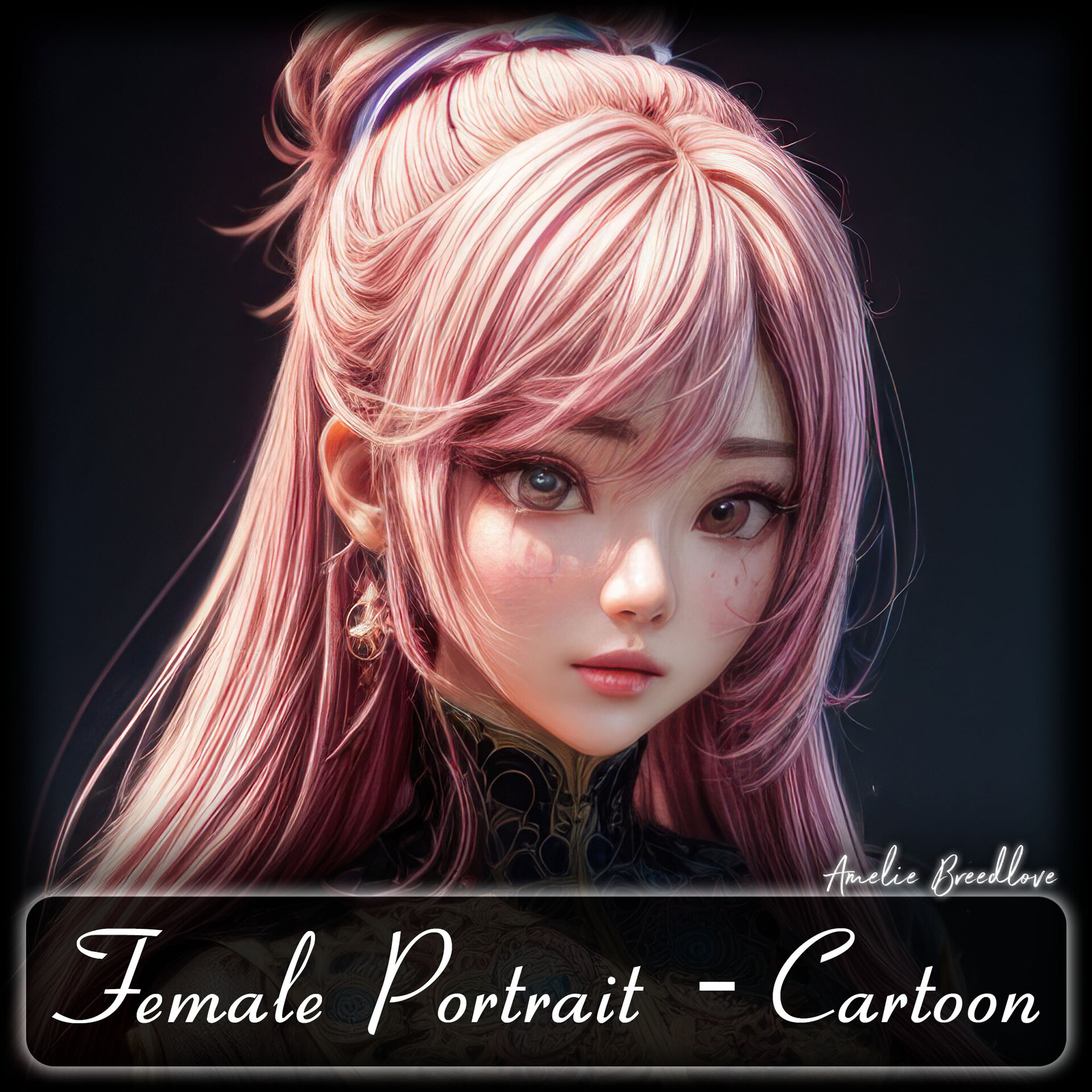 ArtStation - 350 Female Portrait (Cartoon Style) Reference Pack | 4K | v.7