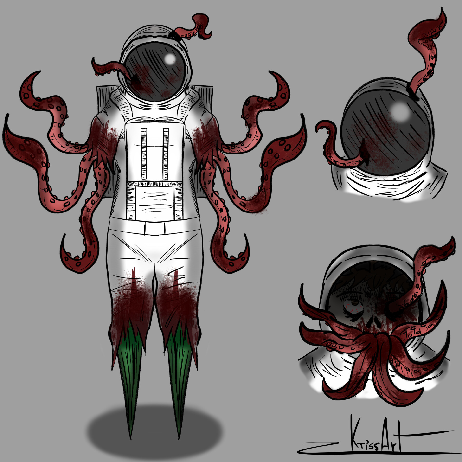 ArtStation - Infected Astronaut Concept