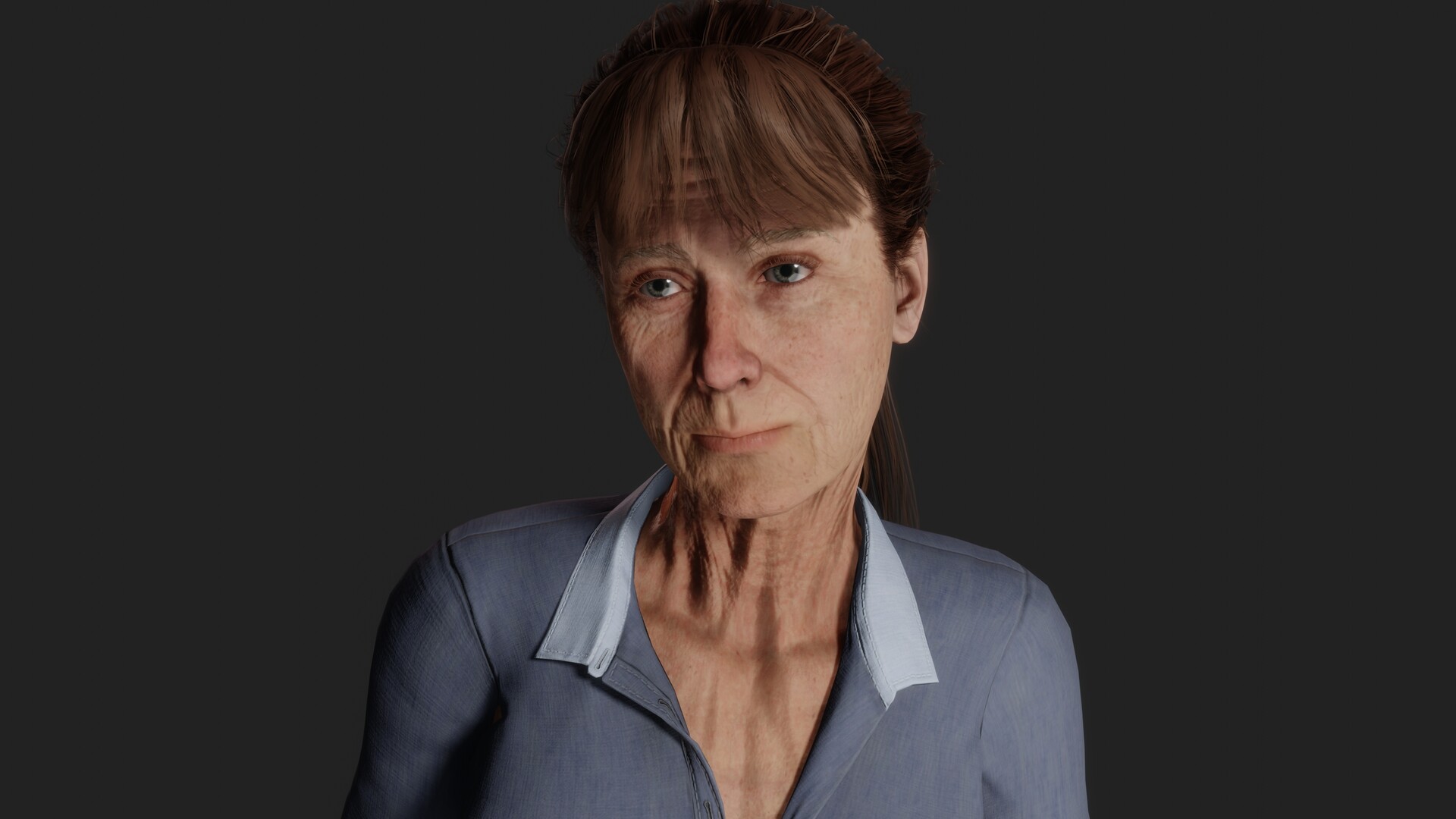ArtStation - Detailed Elderly Woman in Serene Pose