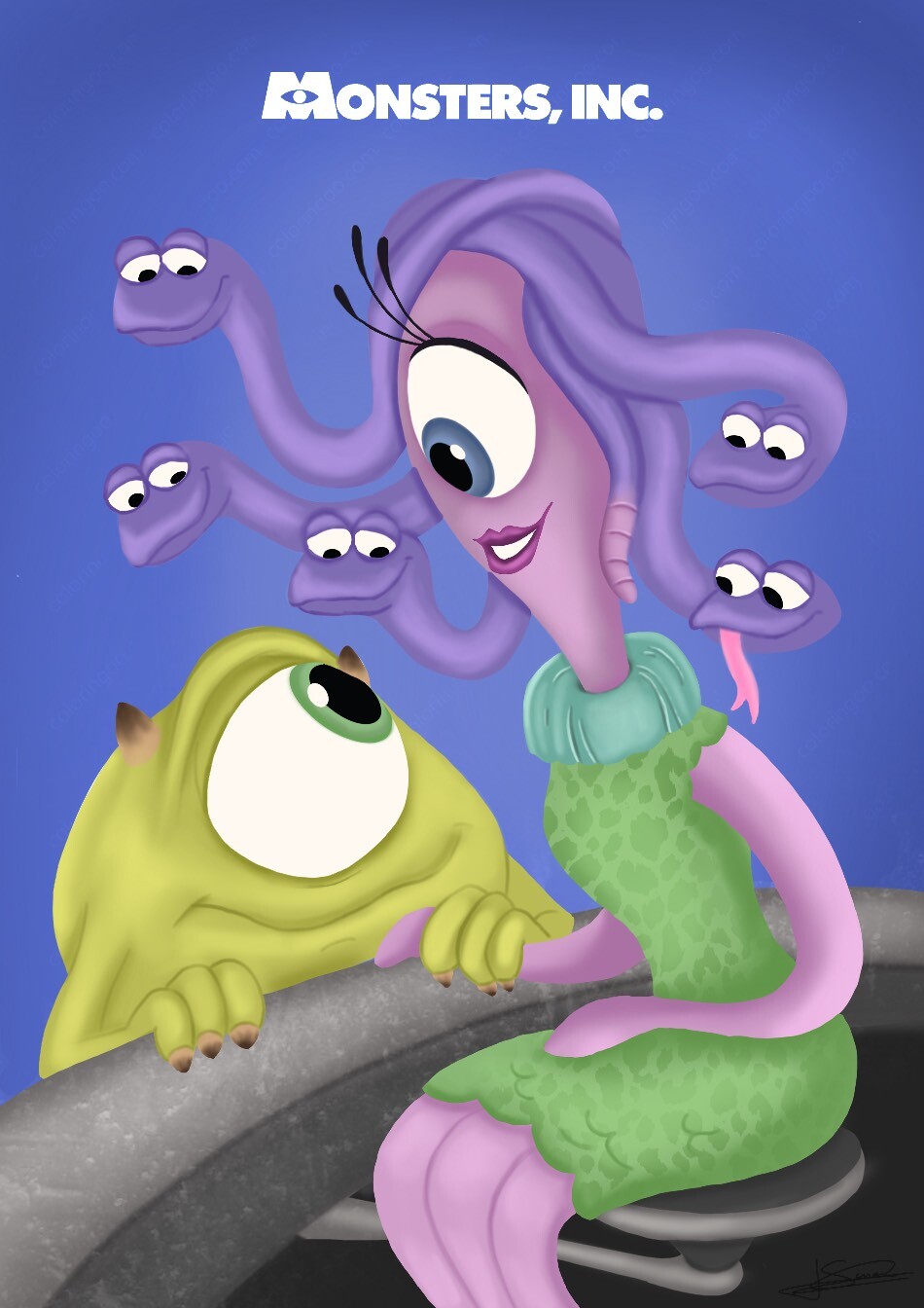 celia monsters inc coloring pages