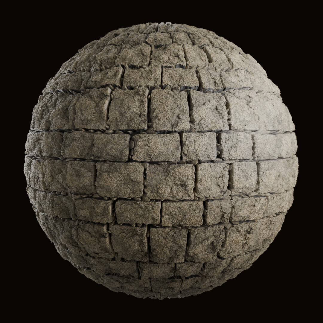 ArtStation - Stone bricks with pebbles | Material