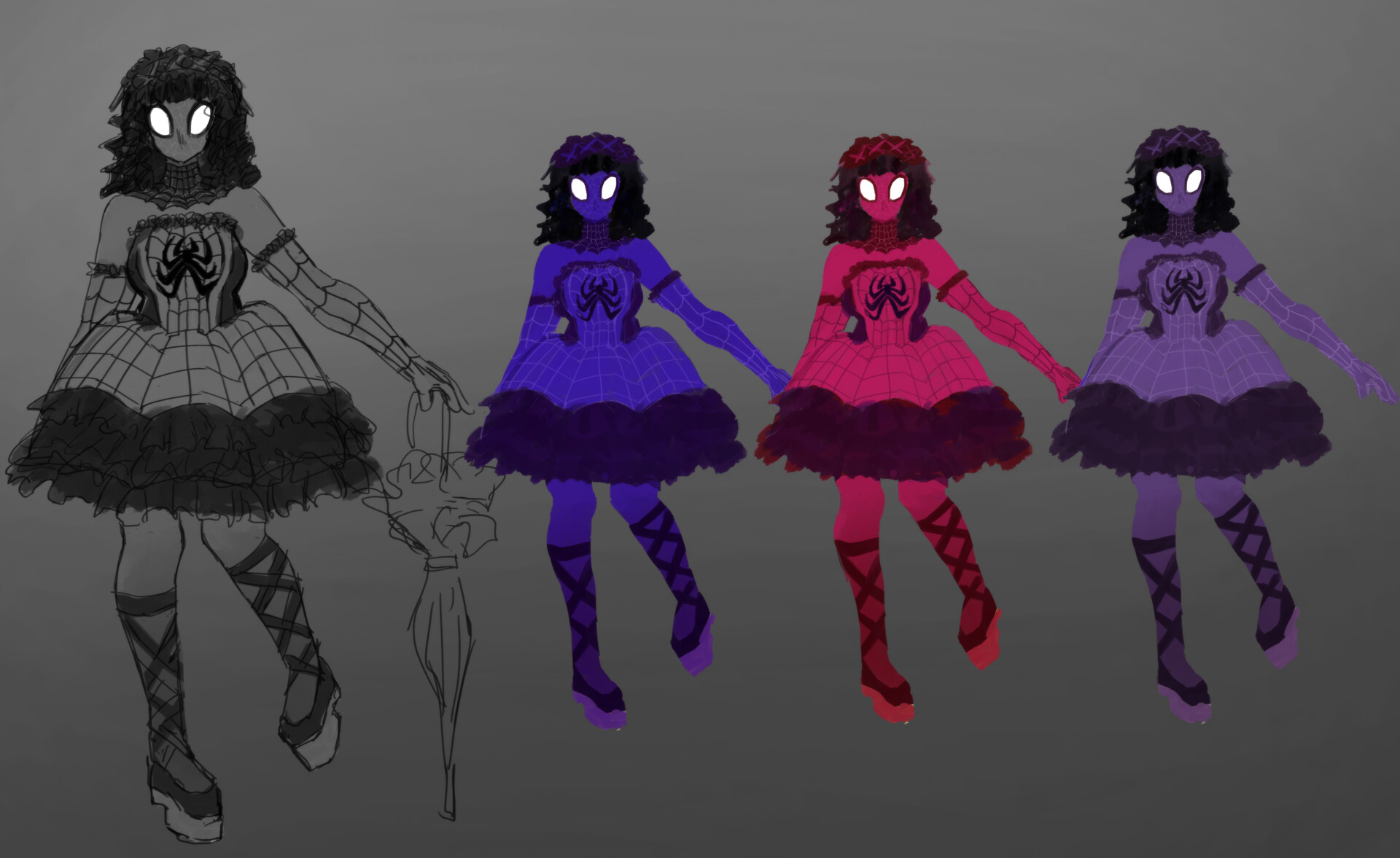 ArtStation - Spider-Goth Lolita Concept