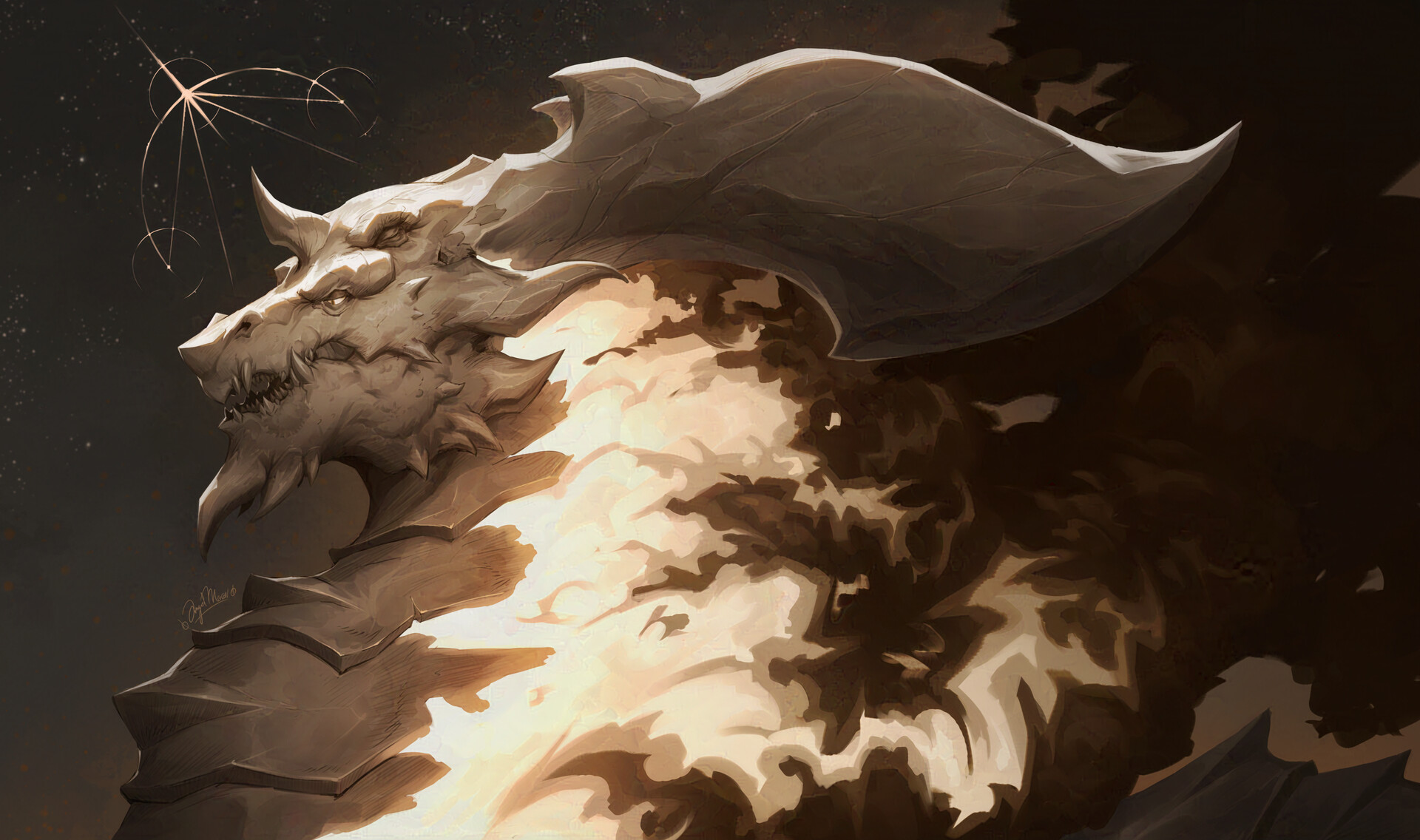 ArtStation - Moon'sWrath - Holy Fire Dragon