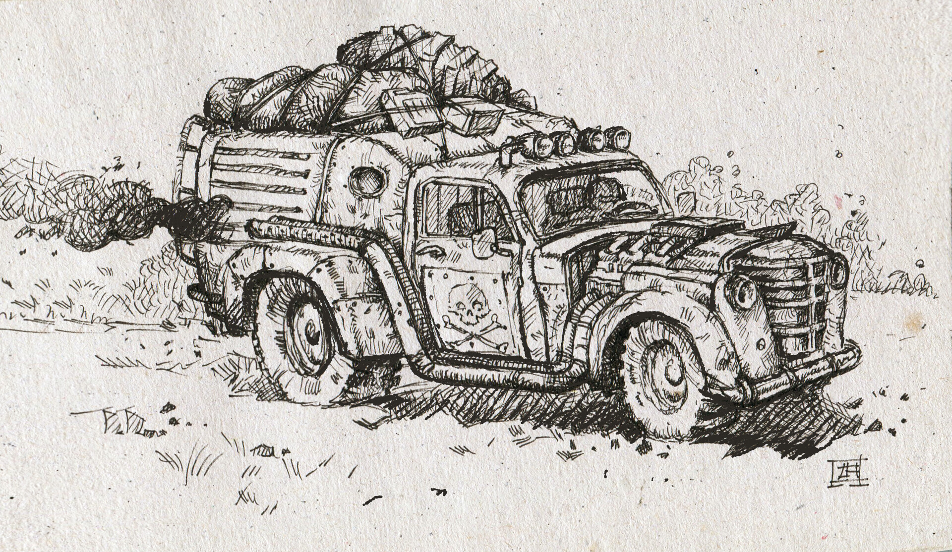 ArtStation - Road sketches on the knee.