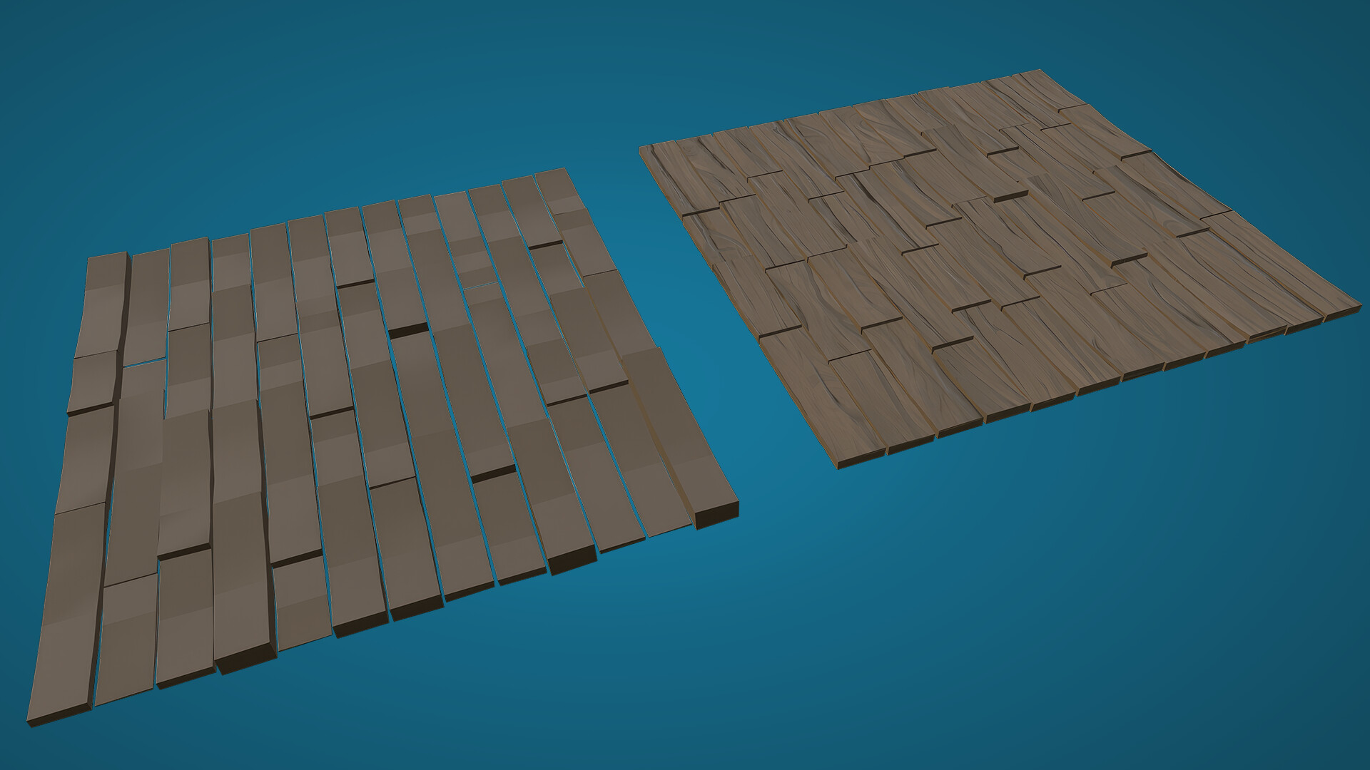 3D Tudor - Blender 4 Mesh to Wooden Planks Geometry Node