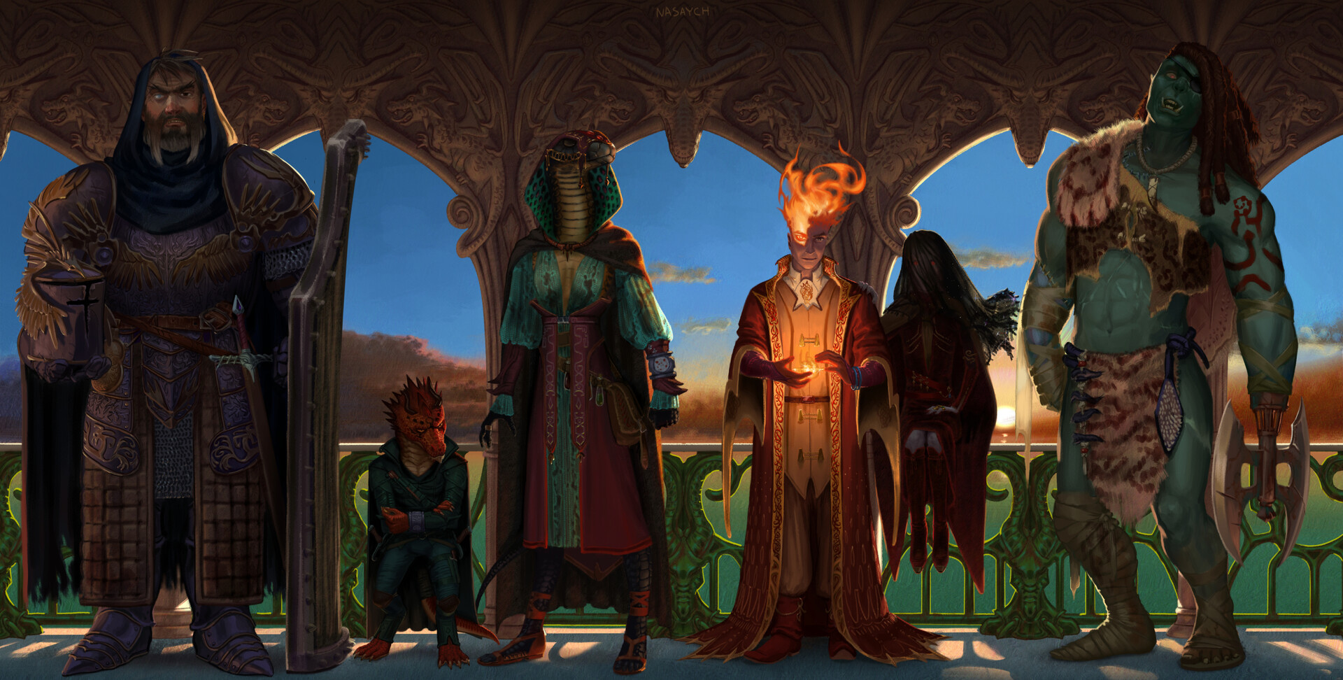 ArtStation - Dungeons and Dragons group