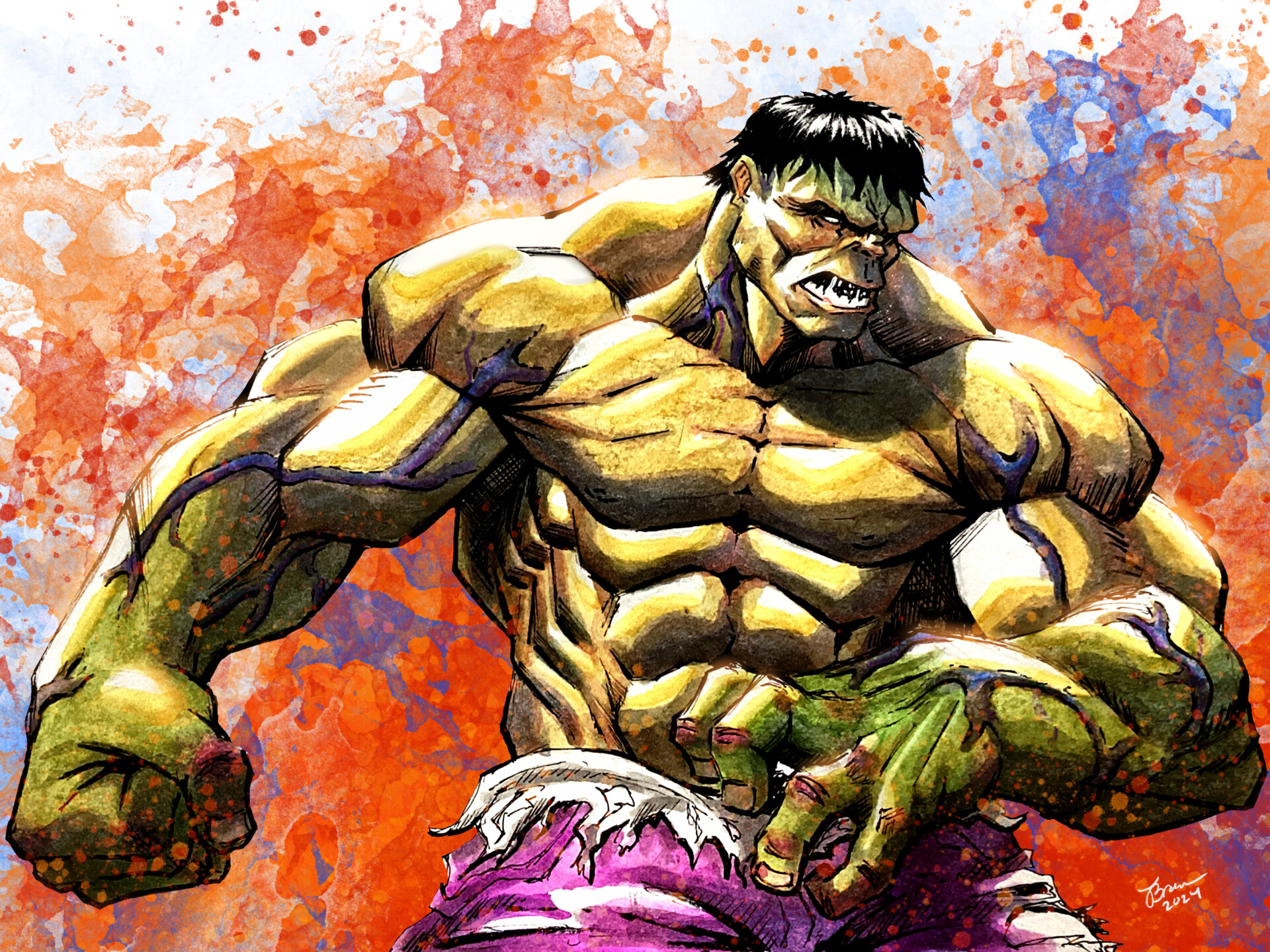 ArtStation - OG Hulk Painting