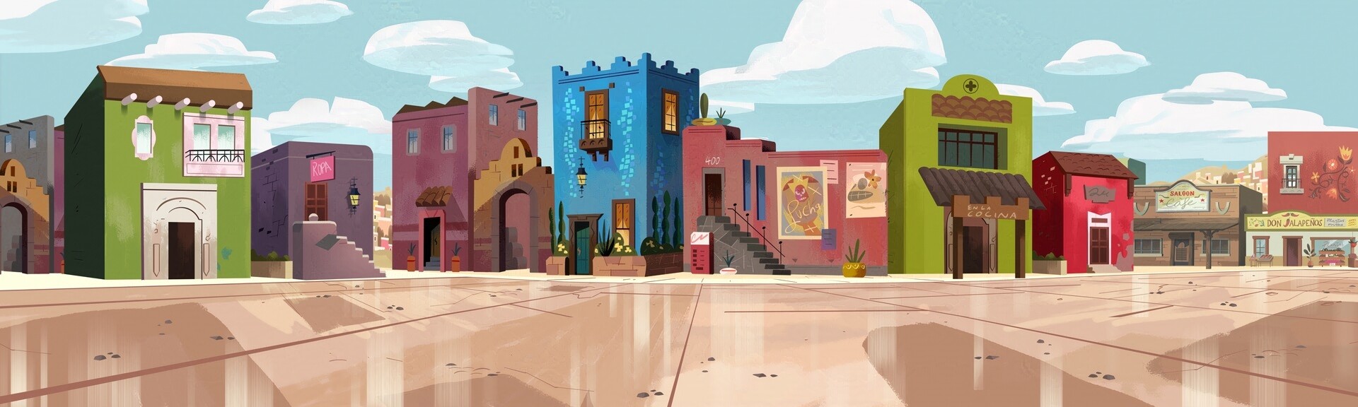 ArtStation - Daytime Town Pan shot - I painted for the Show Victor and ...