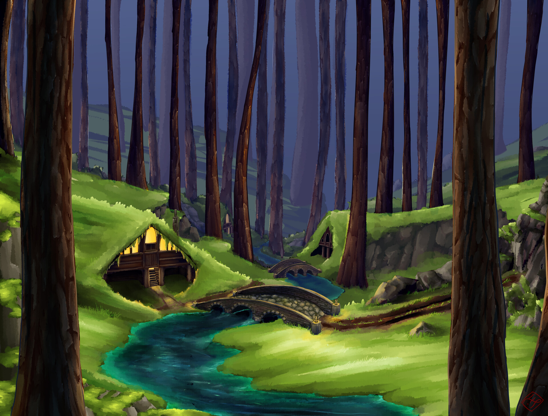 ArtStation - Forest village