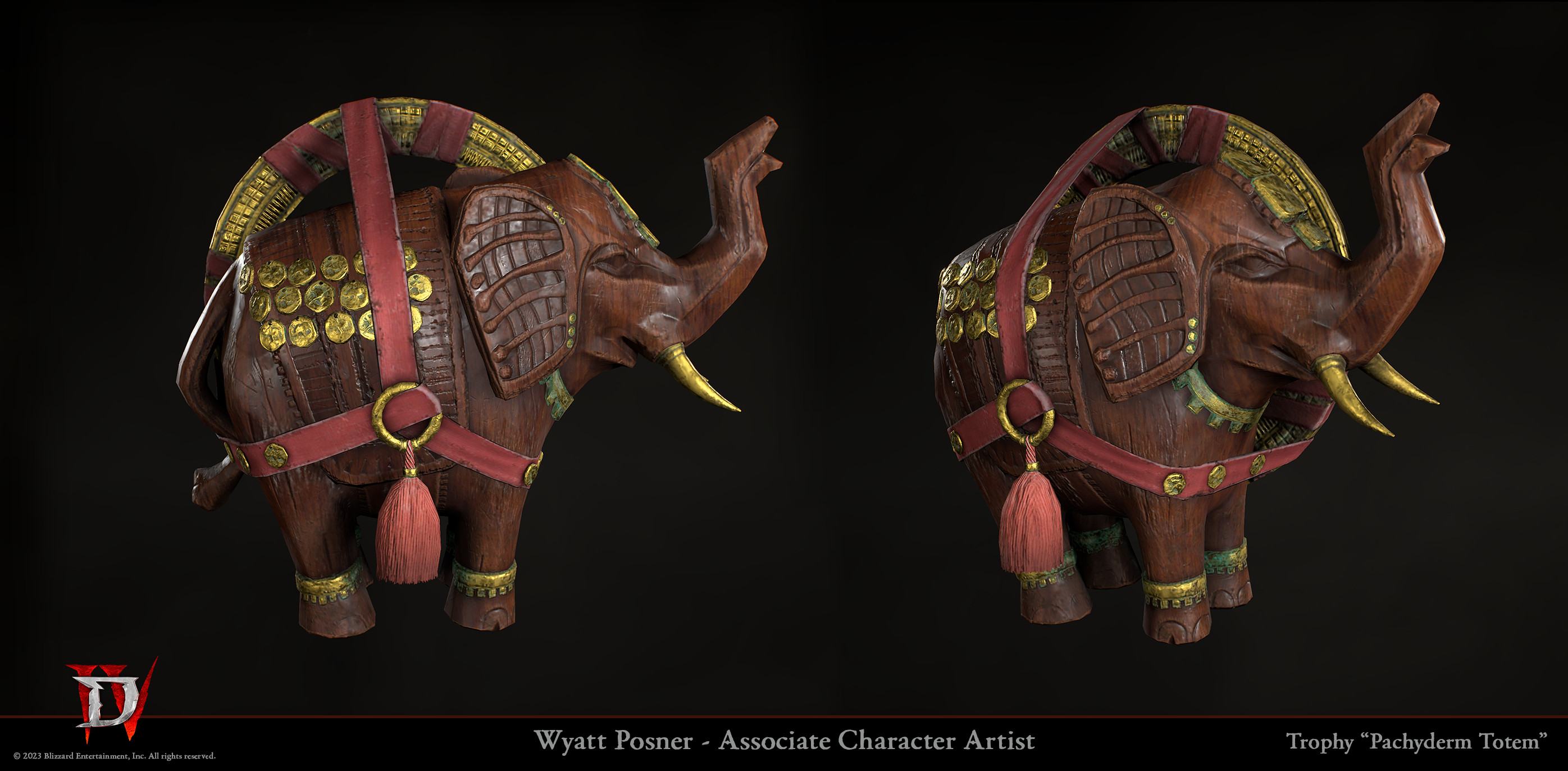 Wyatt Posner: Video Game Artist - Diablo IV - "Pachyderm Totem" Trophy