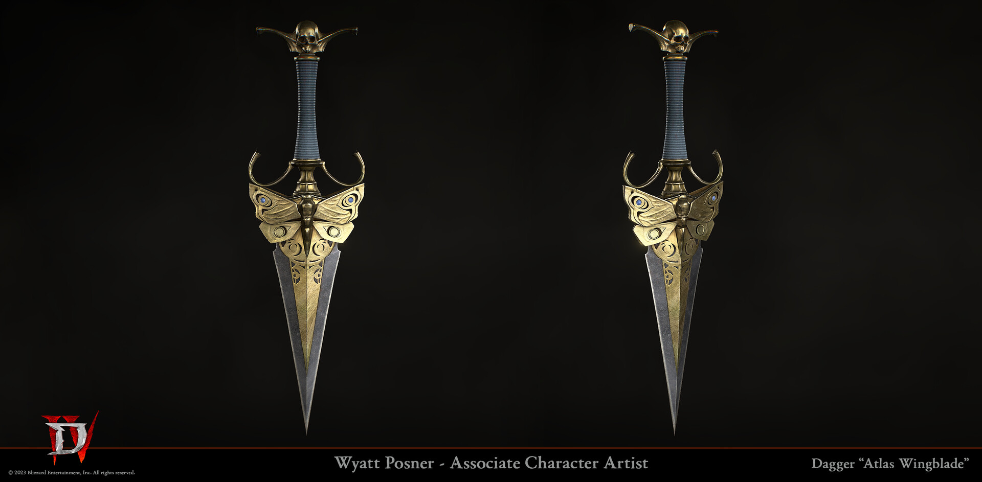Wyatt Posner: Video Game Artist - Diablo IV - "Atlas Wingblade" Dagger