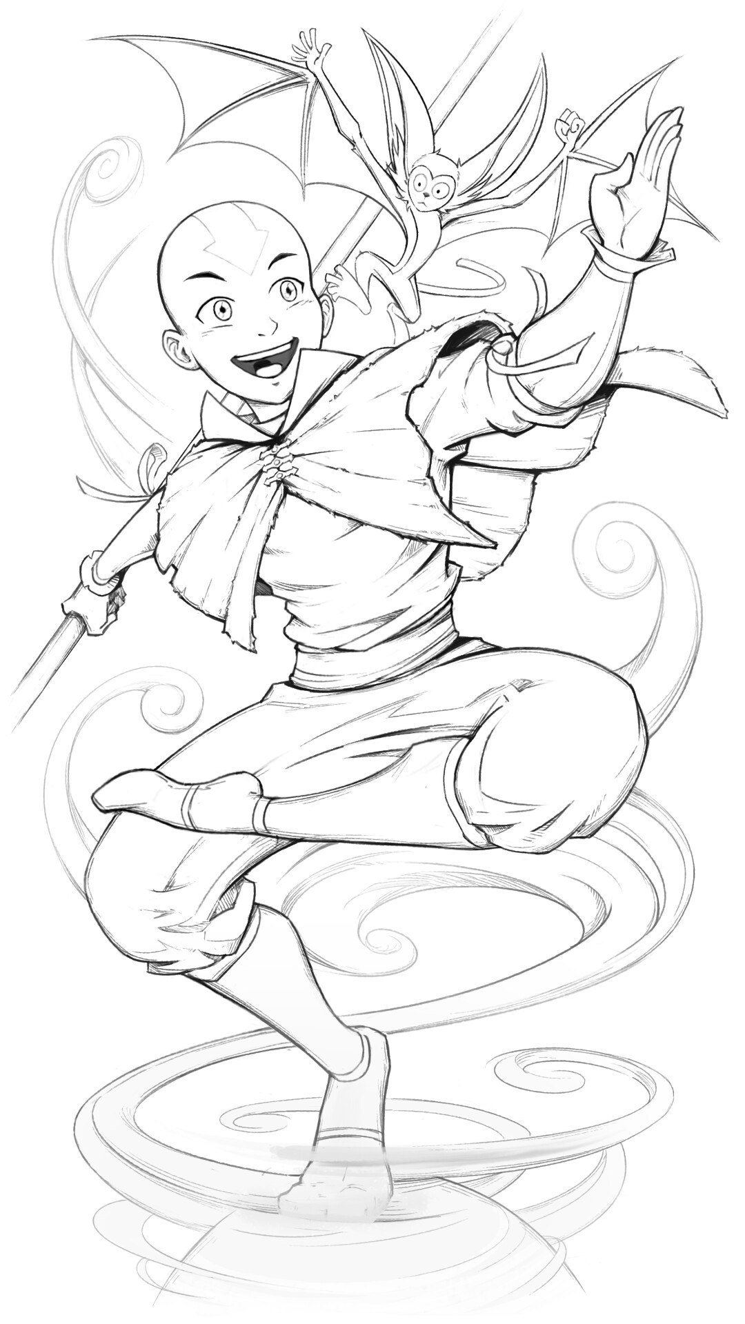 avatar momo coloring pages