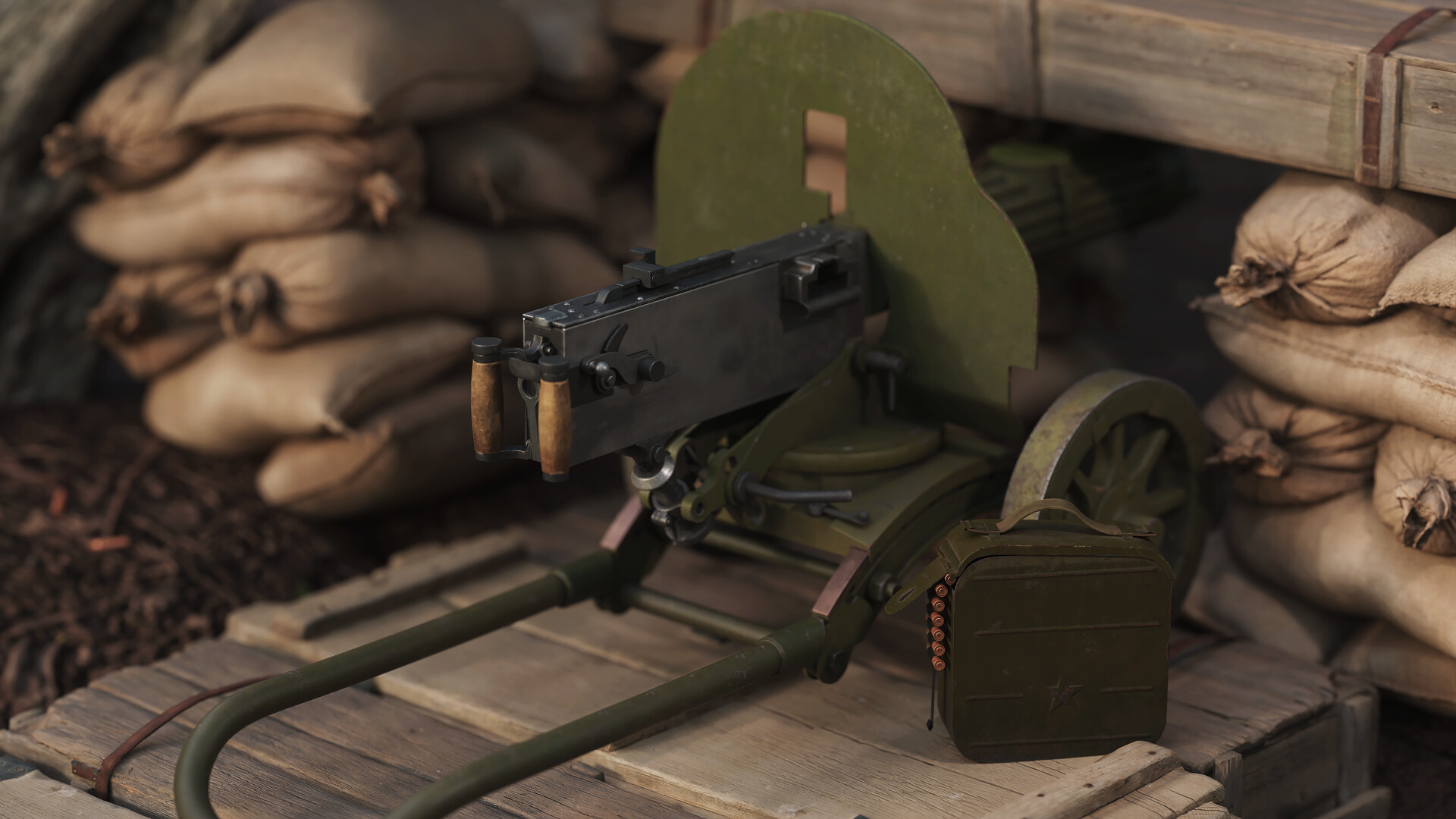 ArtStation - Maxim machine gun