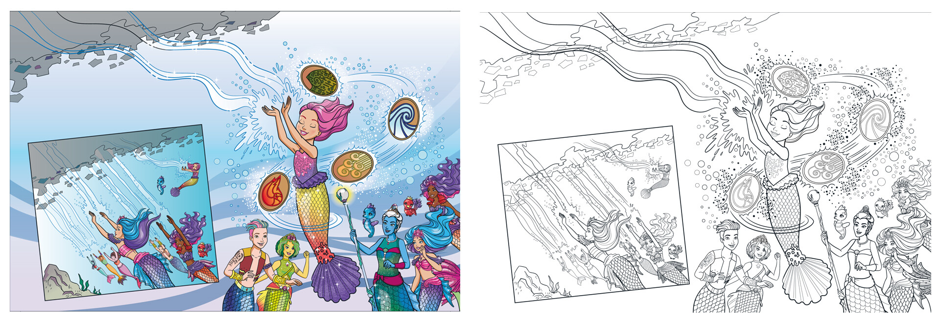 barbie mermaid power coloring pages