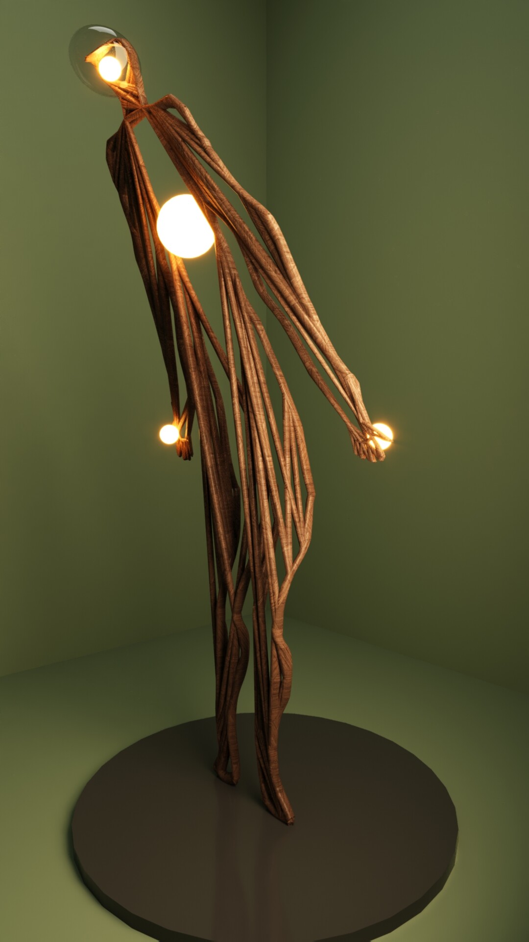 ArtStation - conceptual luminous sculpture (emotions)