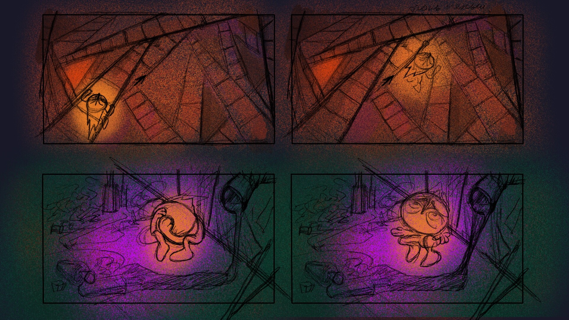 ArtStation - Storyboards and color tests for short animated film