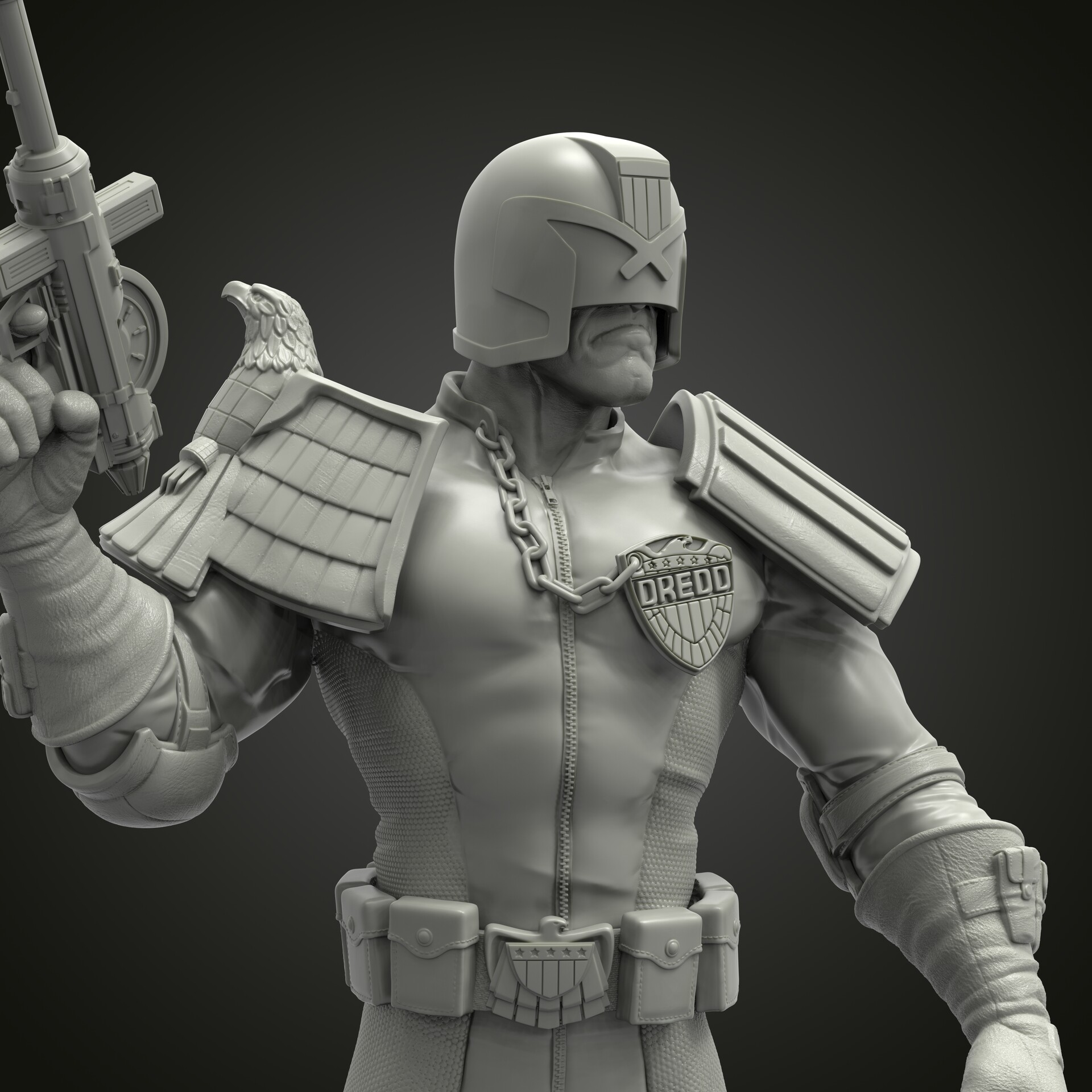 ArtStation - JUDGE DREDD -fan art based on the comic cover