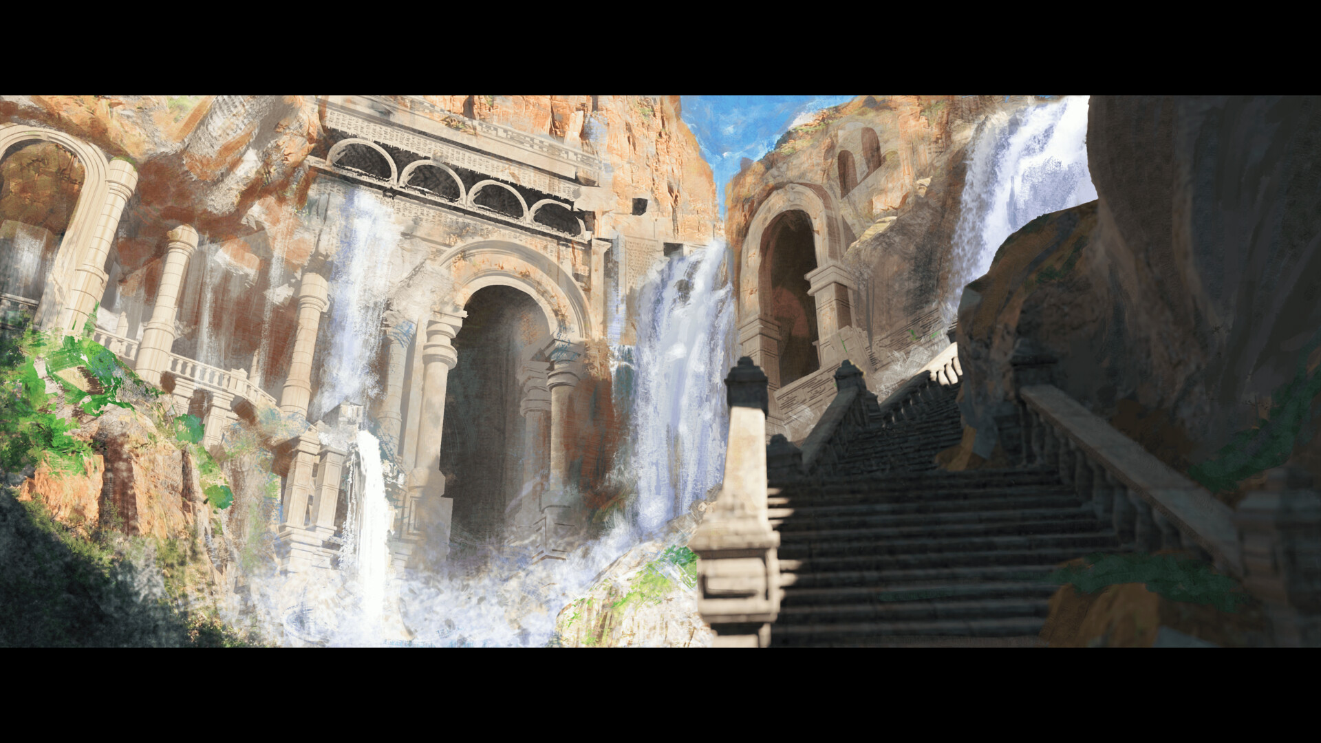 ArtStation - "Primeval Gateway: Veil of the Cascades"