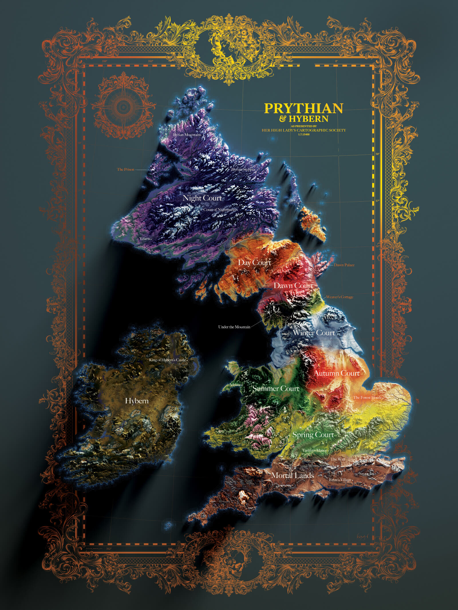 ArtStation - 3D Relief Map of Prythian