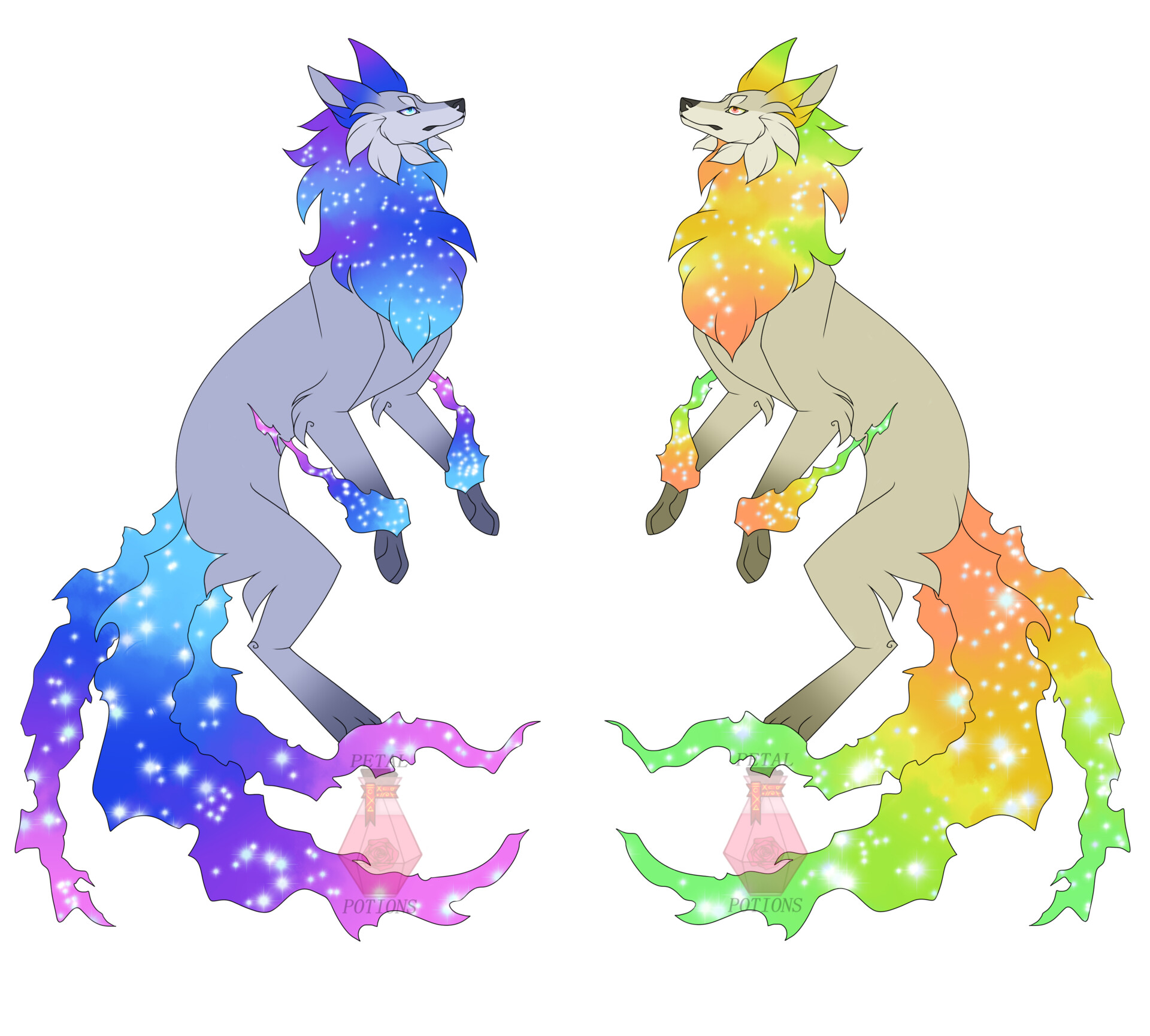 ArtStation - Spirit Wolves