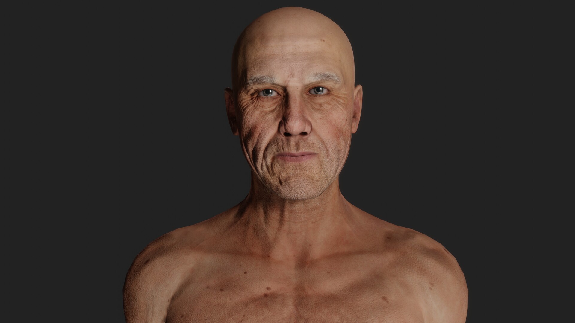 ArtStation - Realistic Elderly Man 3D Model