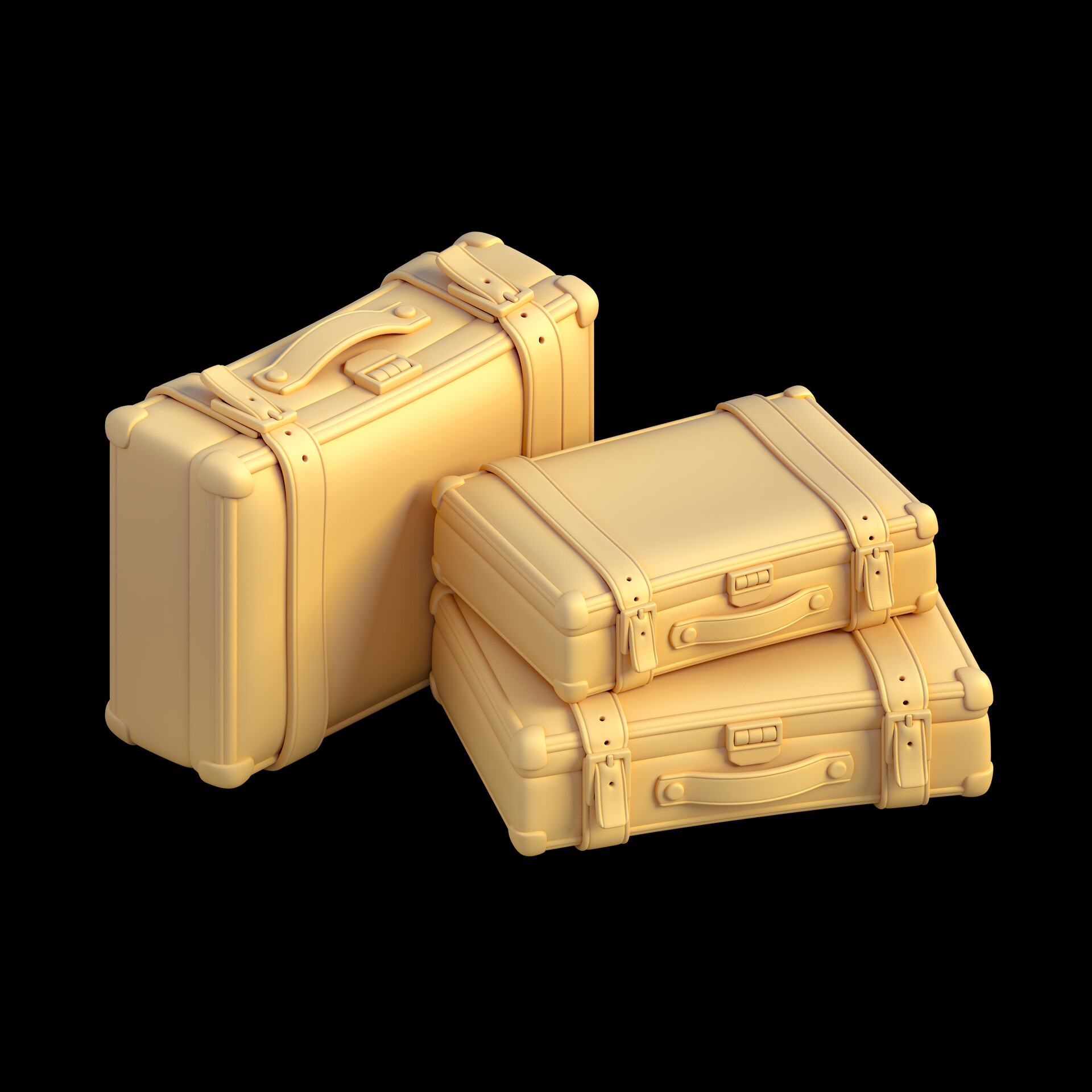 ArtStation - Vintage Suitcase Model