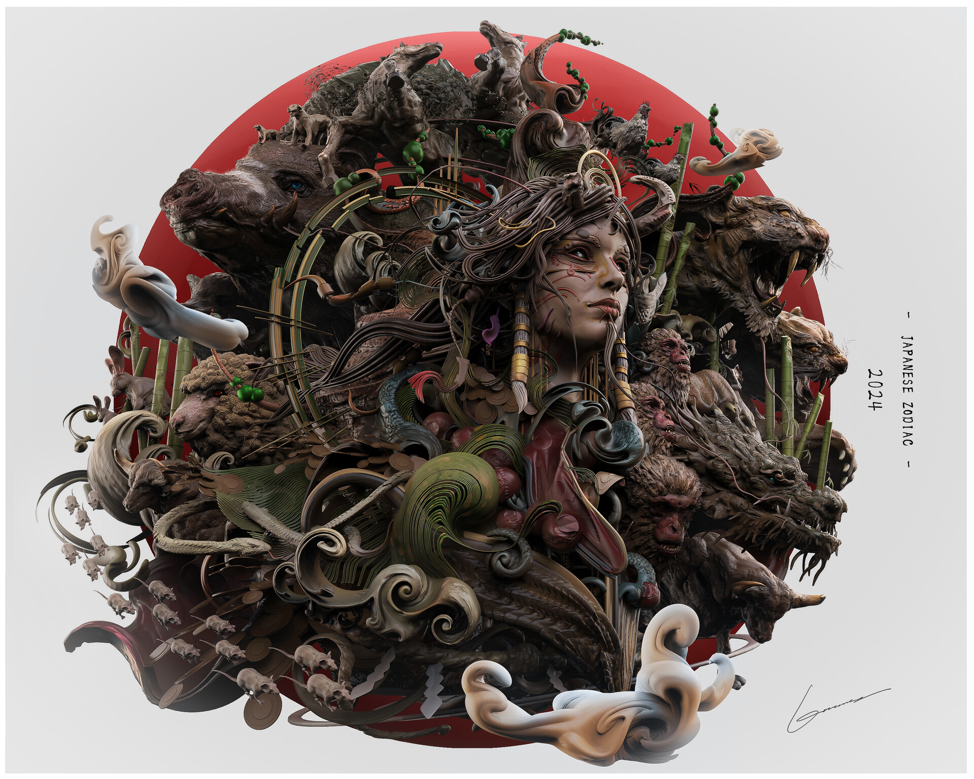 ArtStation - JAPANESE ZODIAC