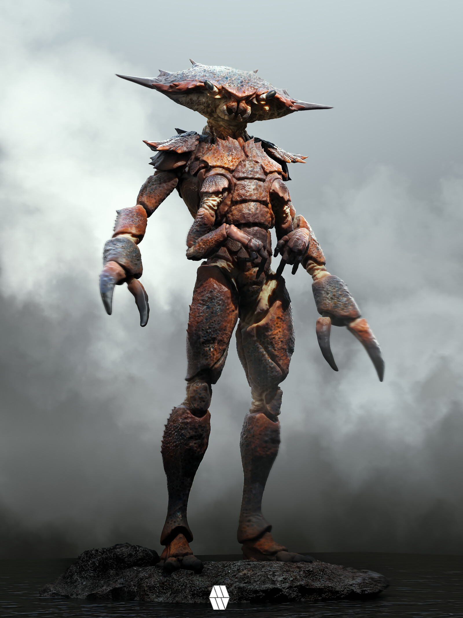 ArtStation - A Monster Emerges - 'Crab-Man' Concept