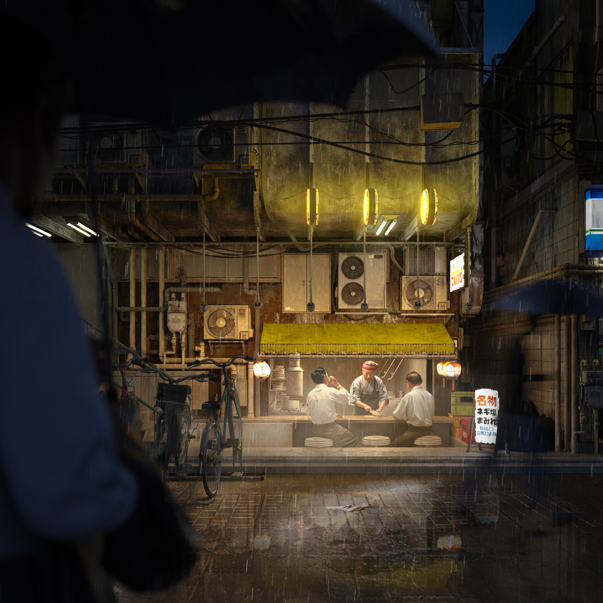 ArtStation - Raining in Tokyo!