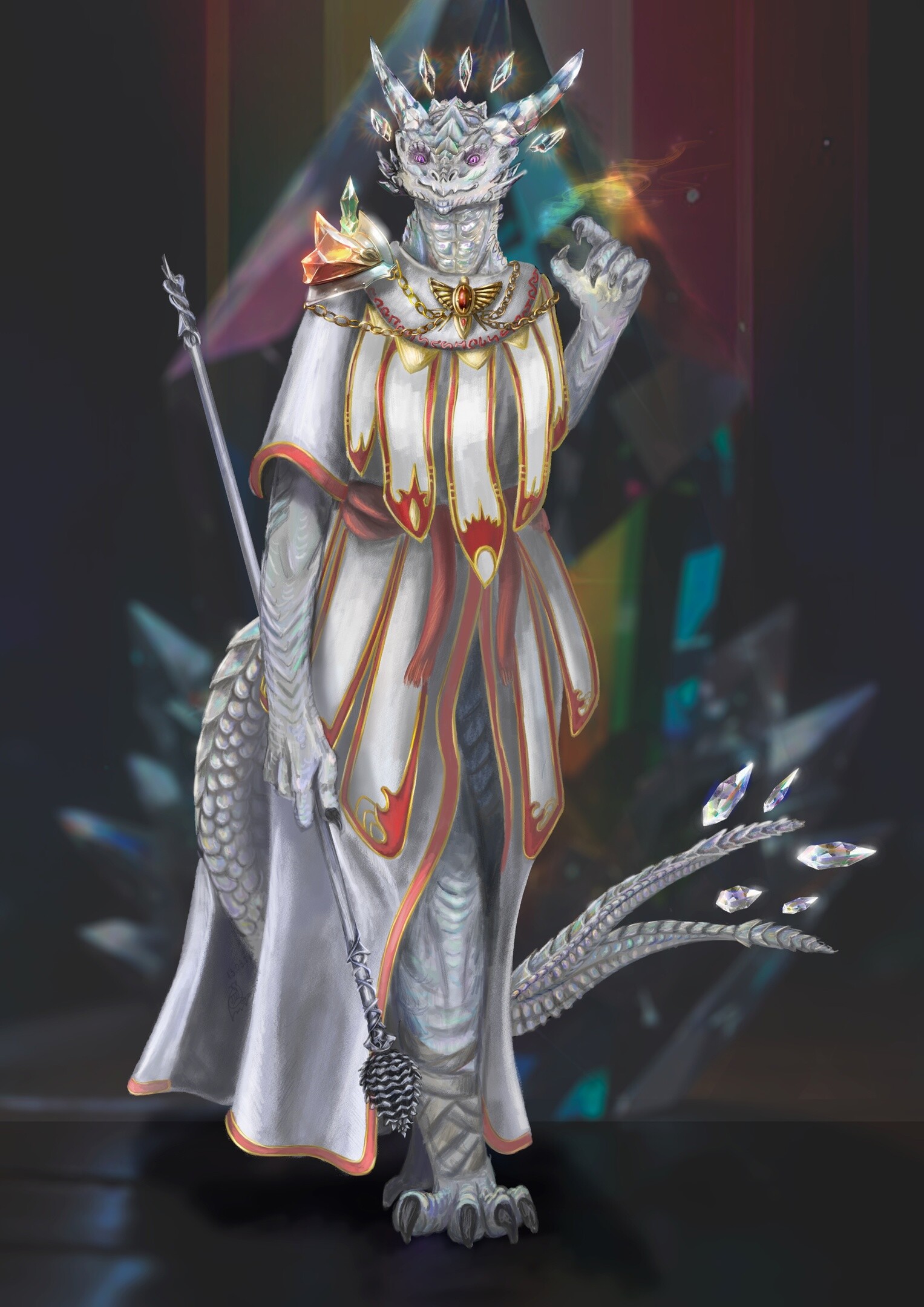 ArtStation - Zagal - Dragonborn Priest of the Life Domain