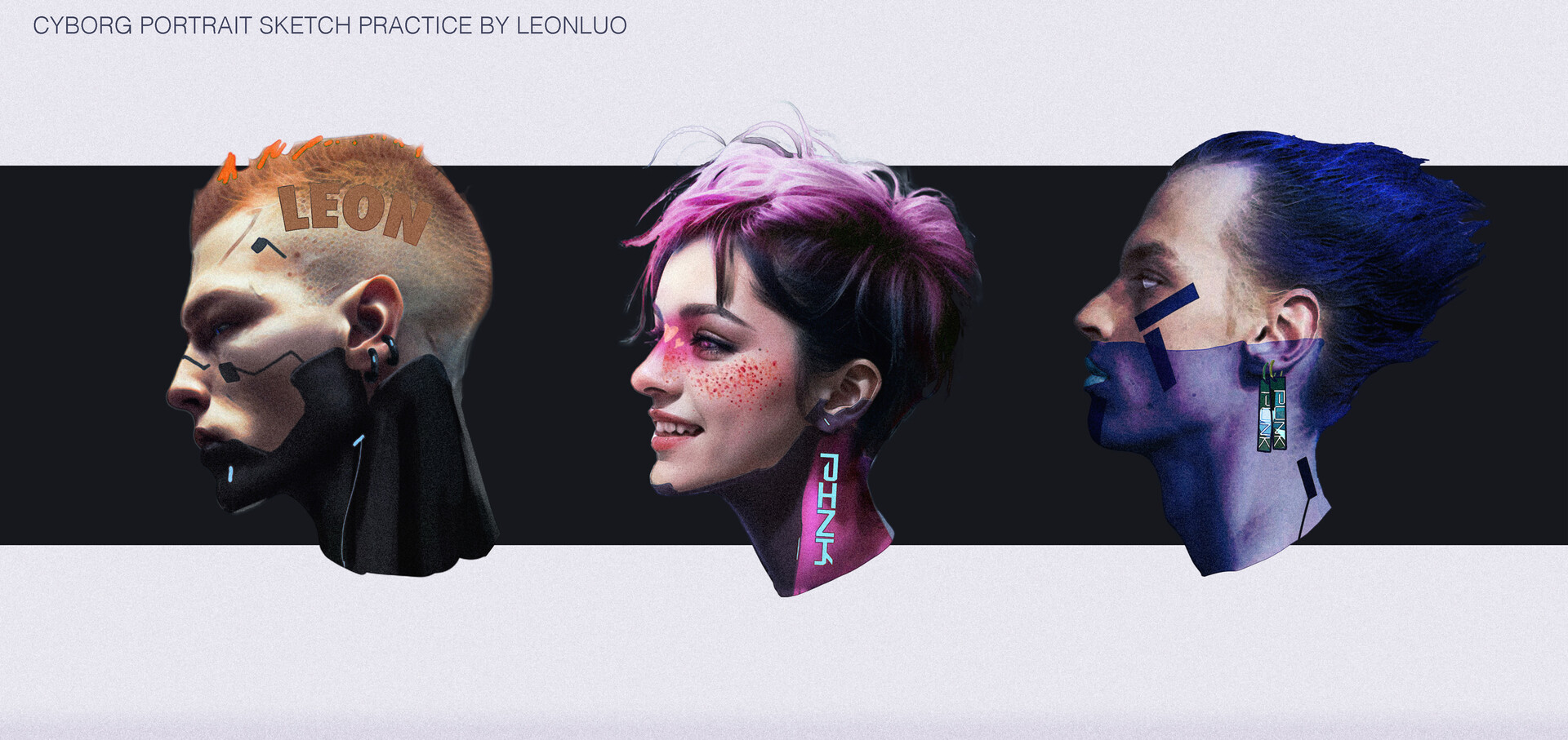 ArtStation - Cyberpunk character avatar design