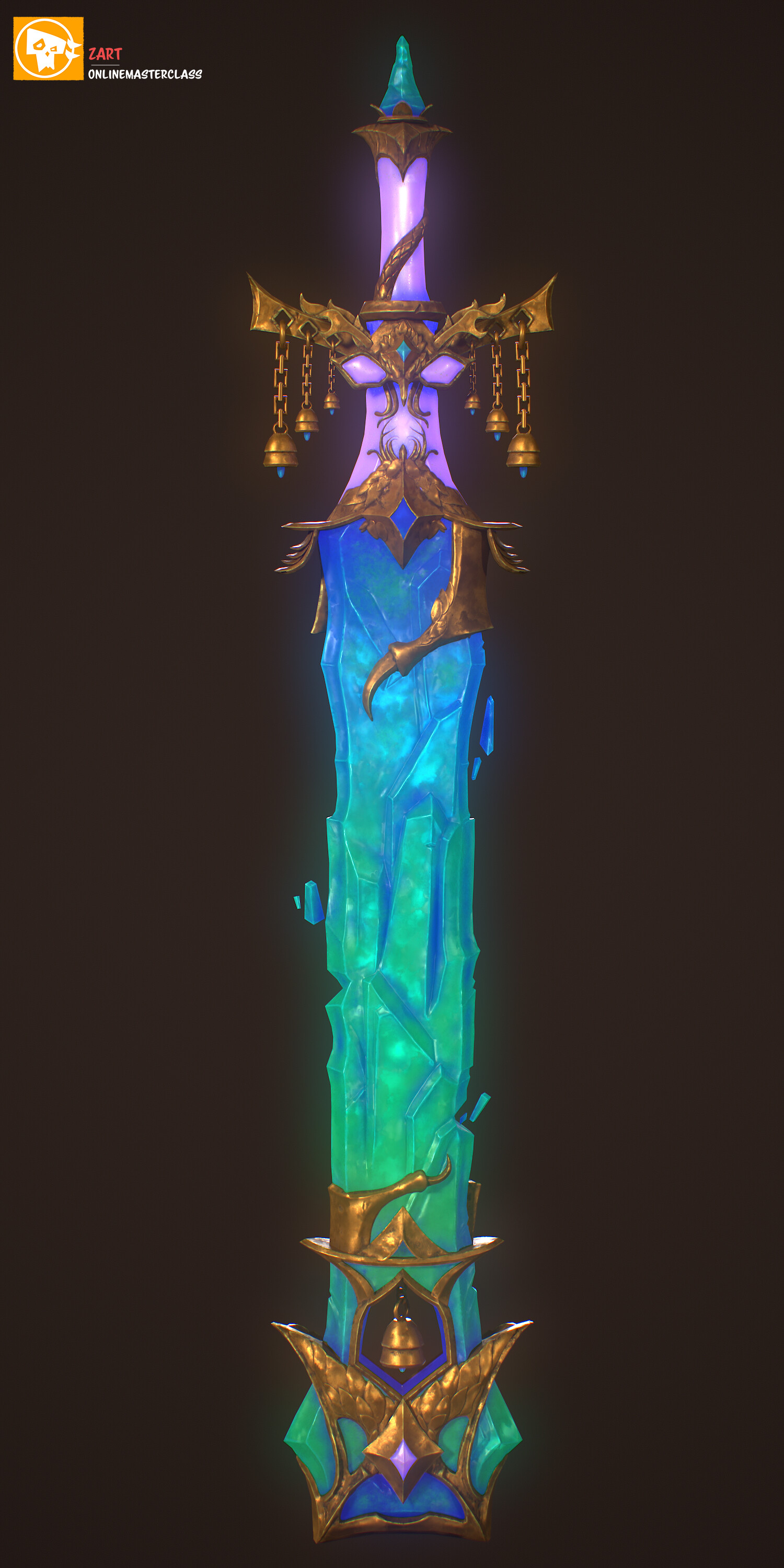 ArtStation - Stylized Crystal Sword