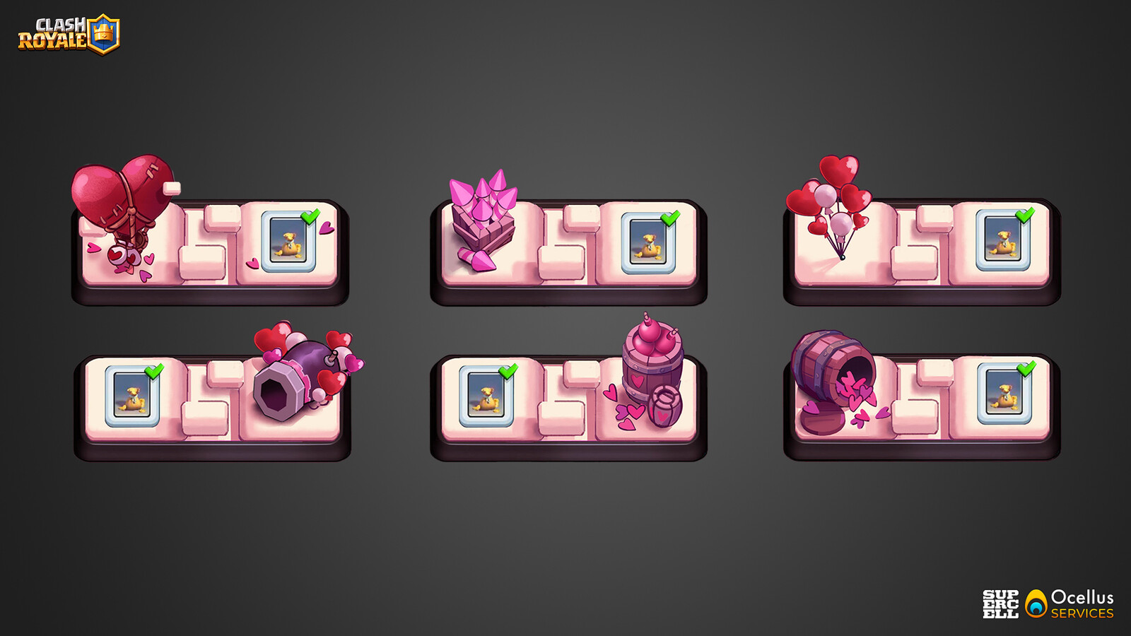 Ocellus - SERVICES - Clash Royale - Explosive Valentine Diorama + Kit Kat