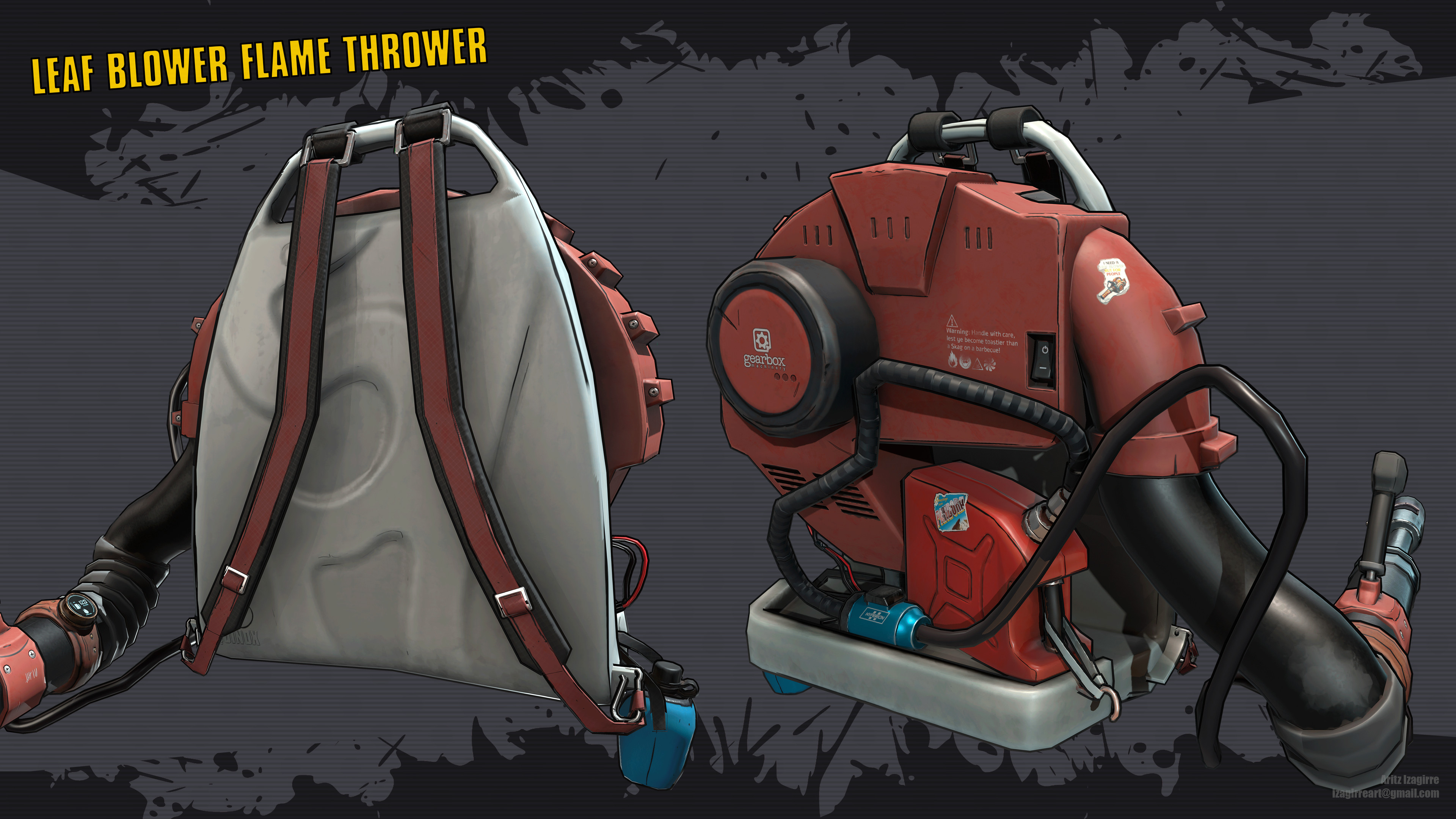 Aritz Izagirre - Leaf Blower Flame Thrower (Borderlands Fan Art)