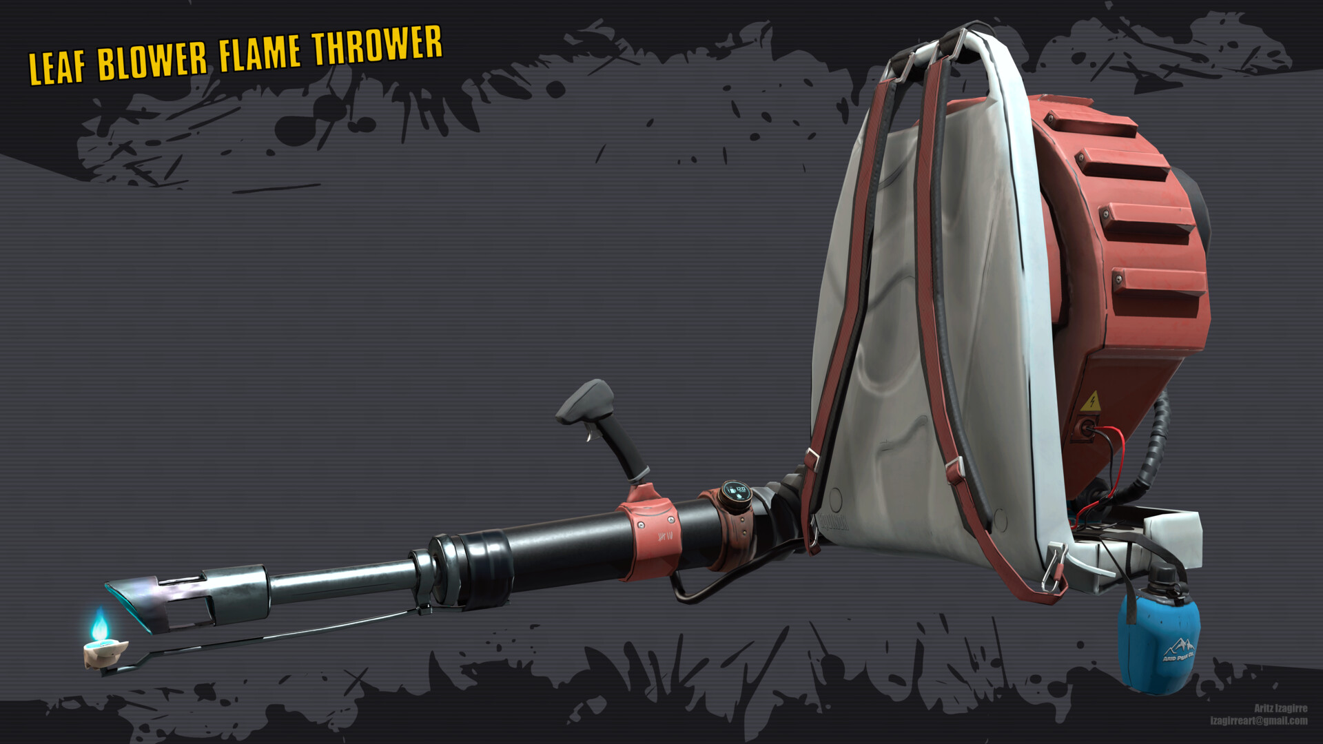 Aritz Izagirre - Leaf Blower Flame Thrower (Borderlands Fan Art)