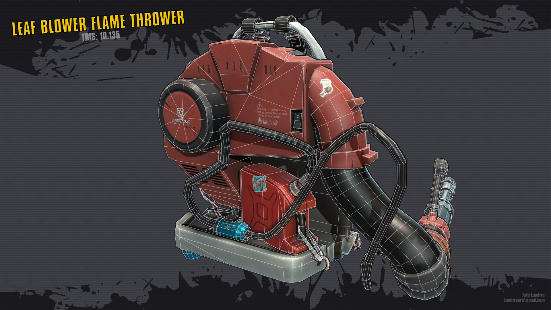 Aritz Izagirre - Leaf Blower Flame Thrower (Borderlands Fan Art)