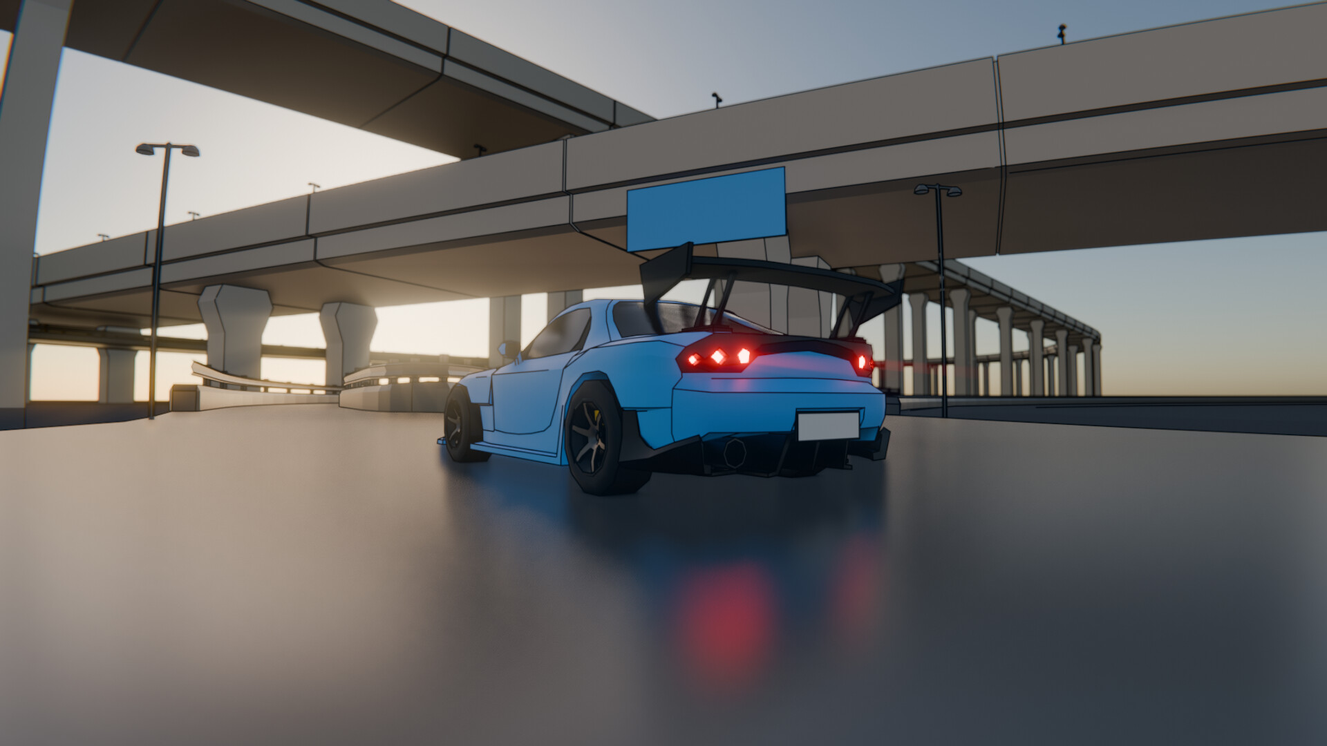 ArtStation - RX7 Drift animation - (Work in Progress)