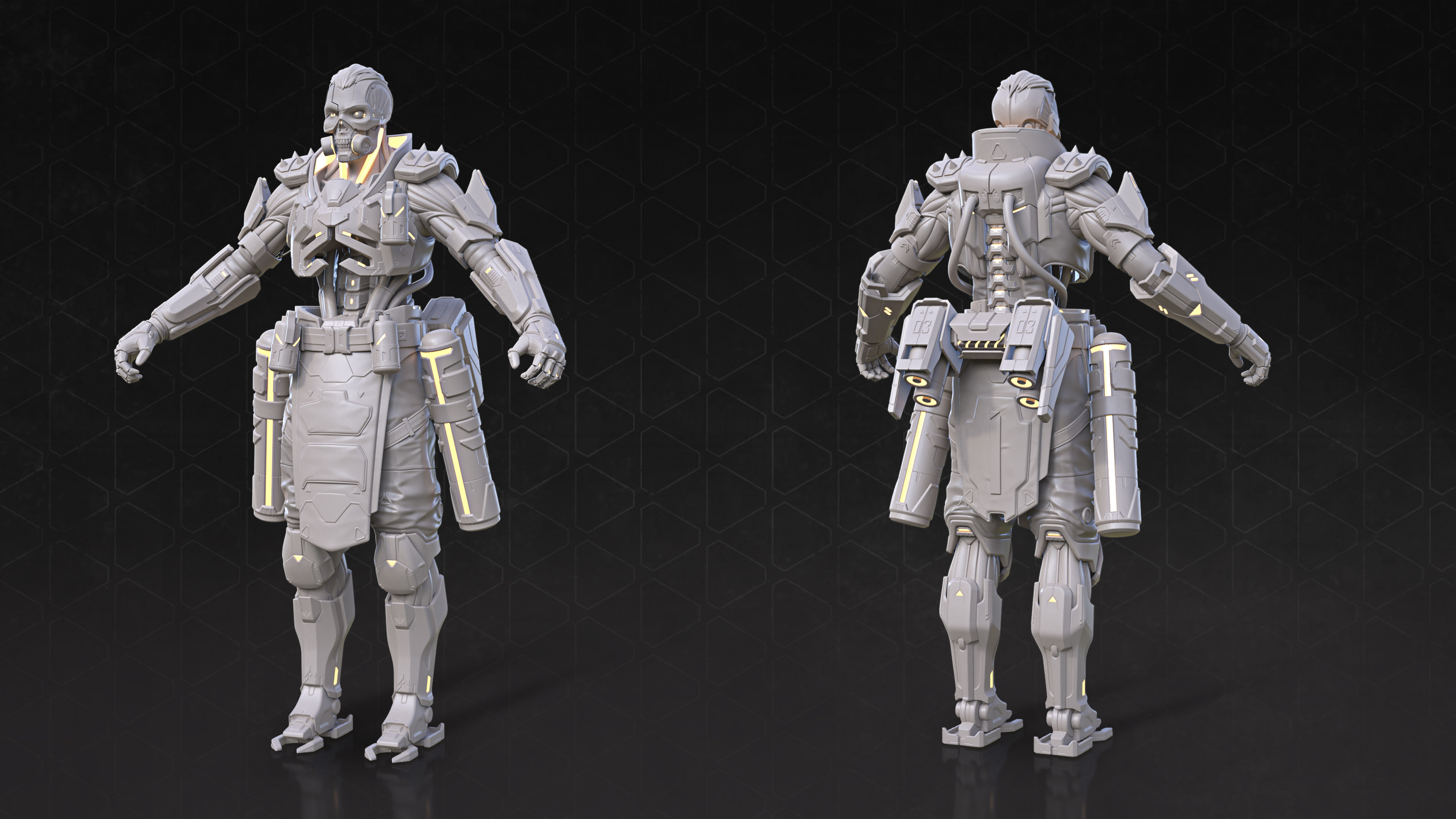 RABCAT GAME ART - Apex Legends - Caustic "Toxic Terminator" Skin