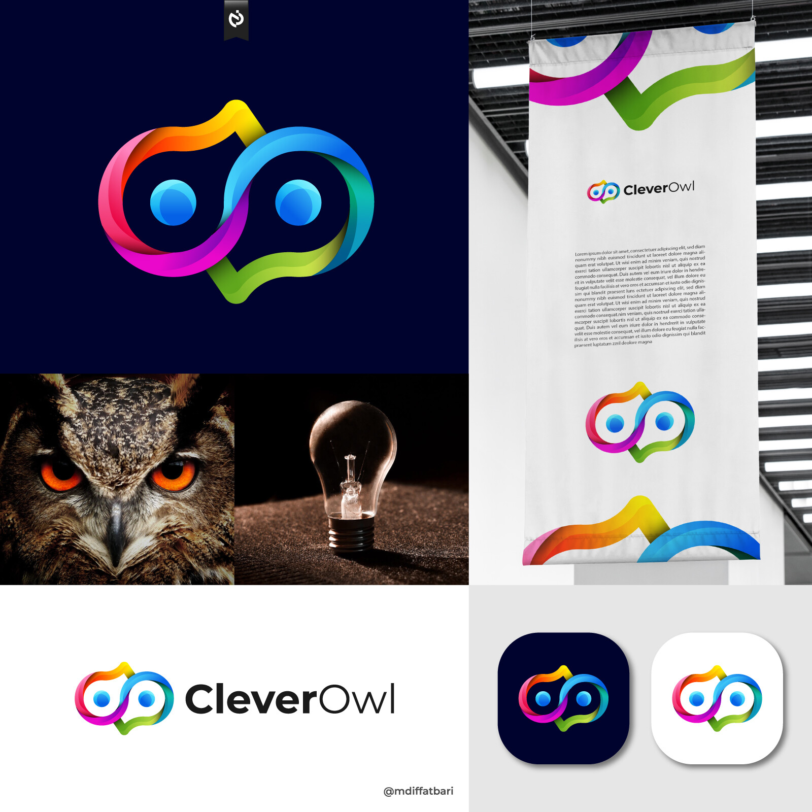 ArtStation - Clever Owl Modern Logo Design | Brand Identity