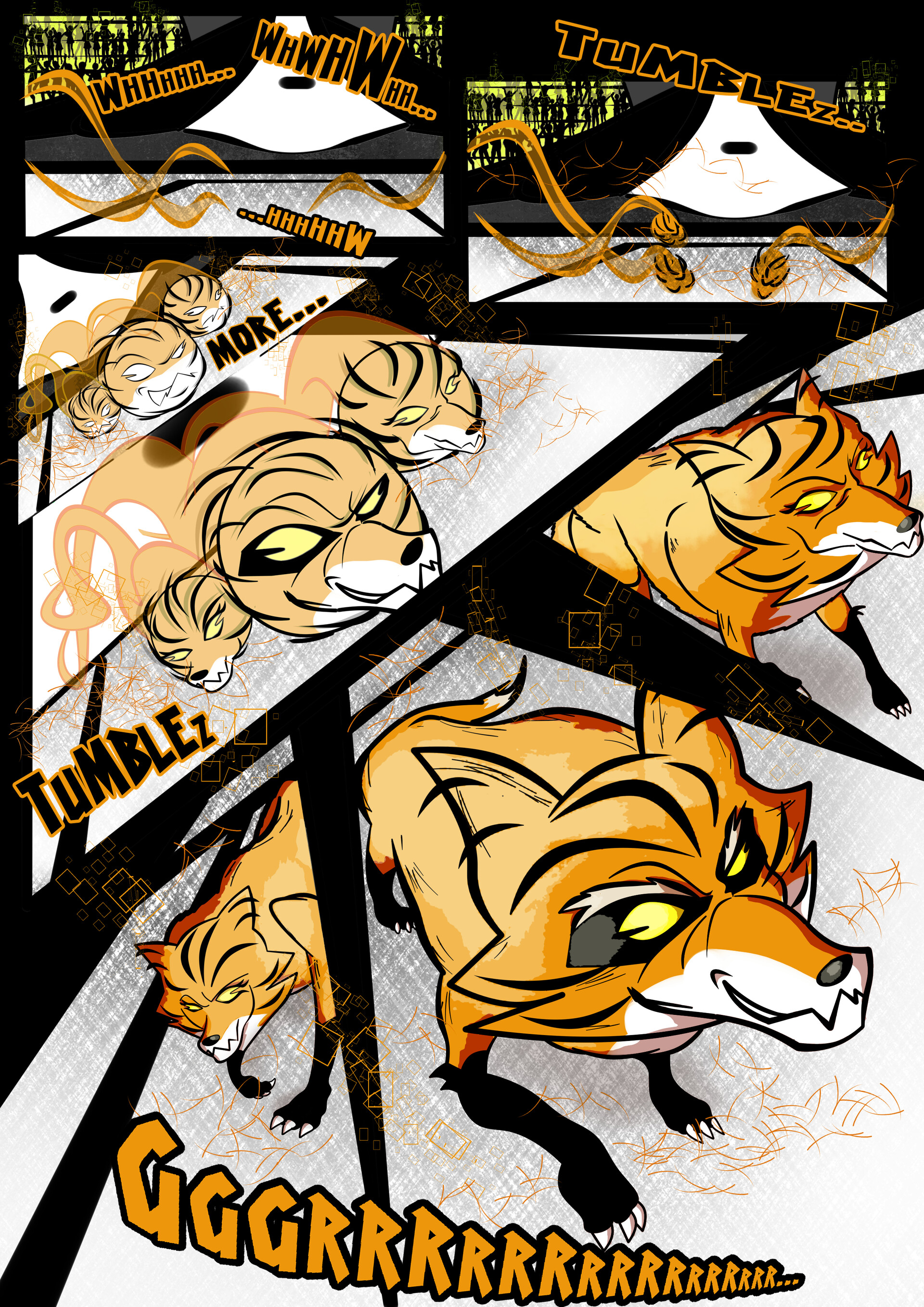 ArtStation - comic page with wolves