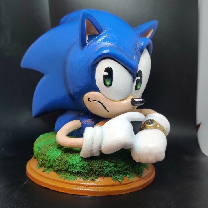 ArtStation - Sonic The Hedgehog Polymer Clay Bust