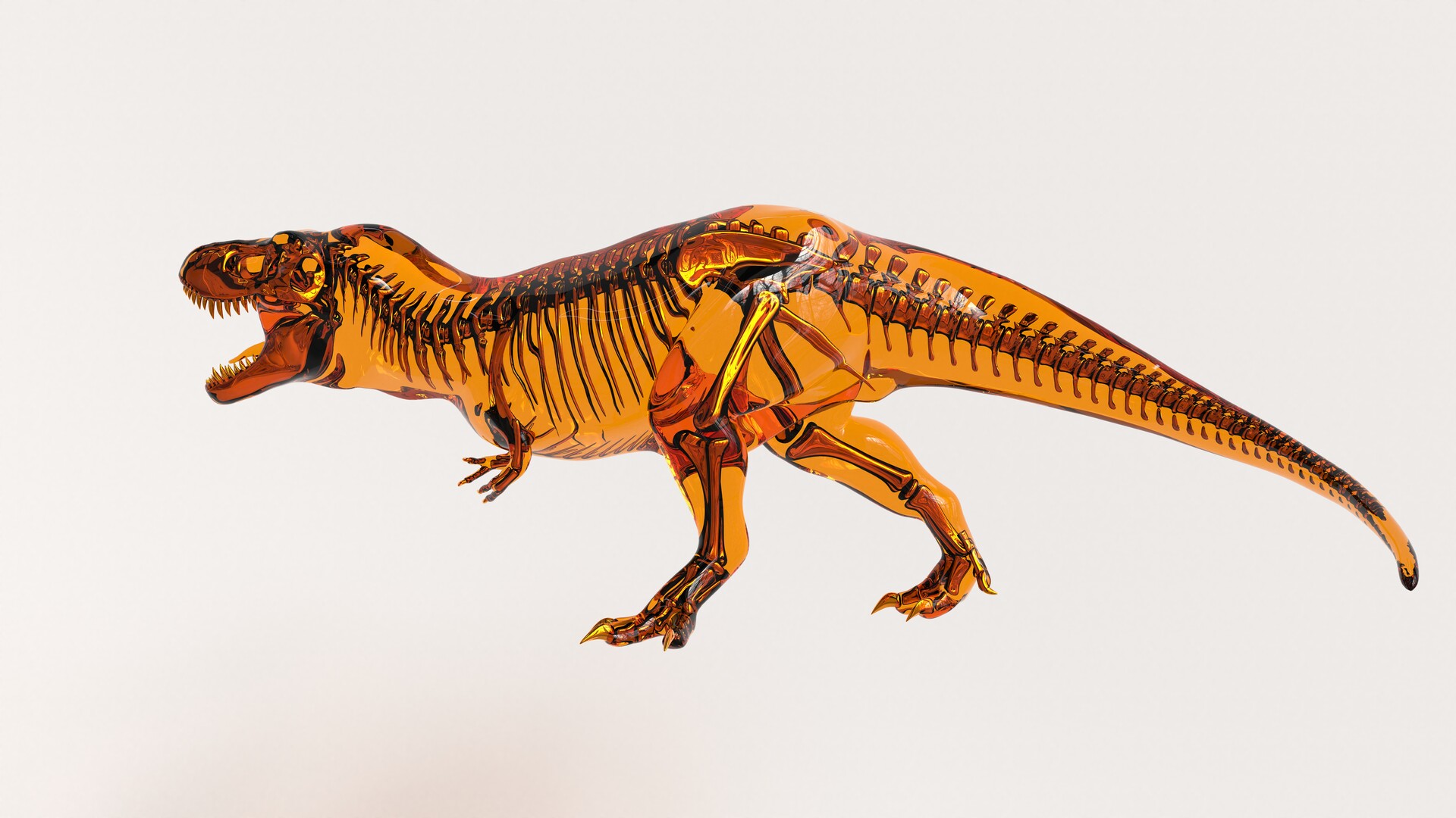 ArtStation - Amber T-Rex - Sculpture