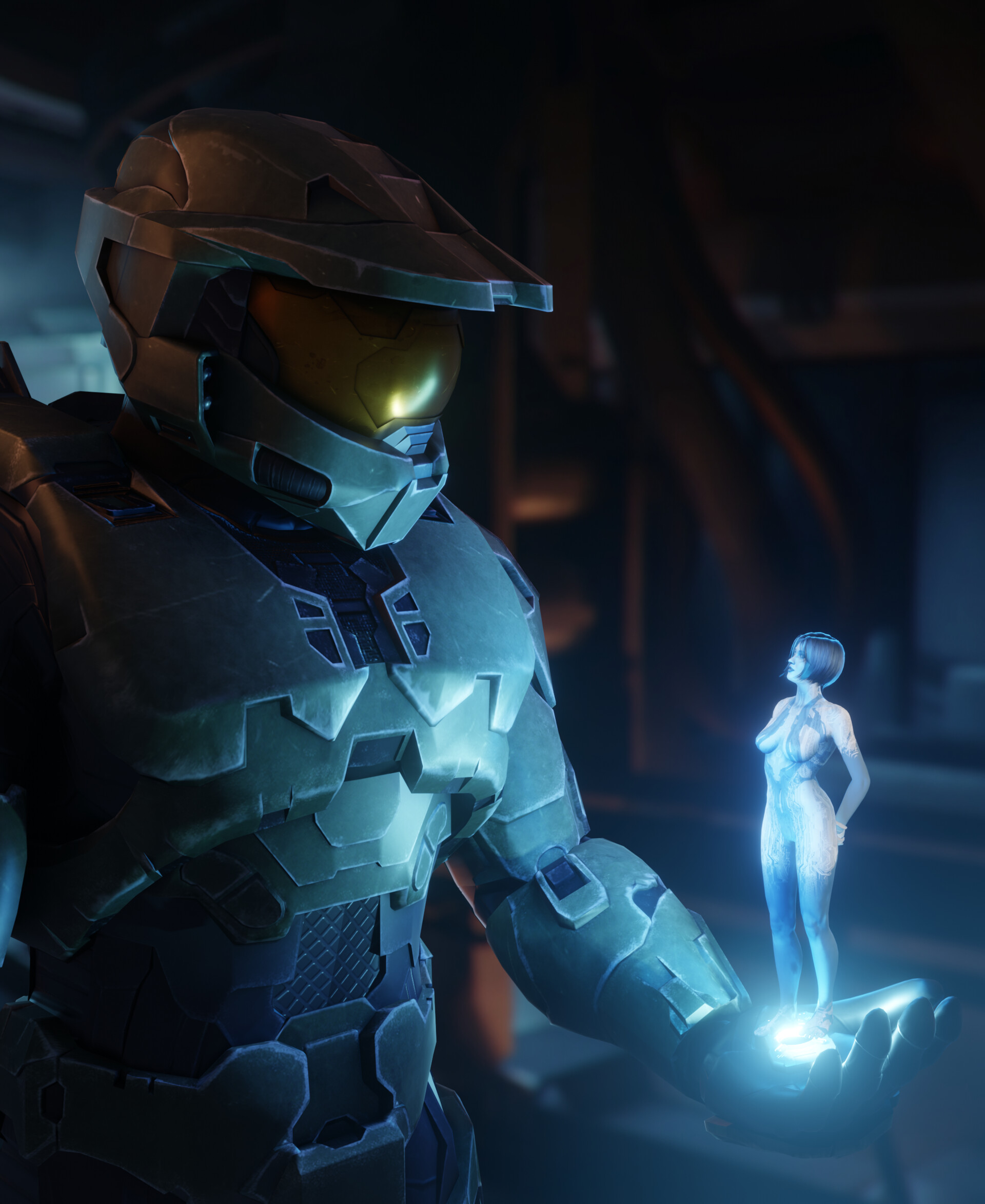 ArtStation - Master Chief and Cortana - Halo (Lighting Training)
