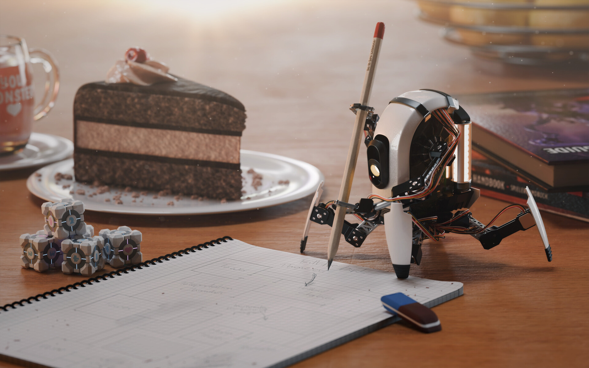 ArtStation - GlaDOS Plotting her next DnD session