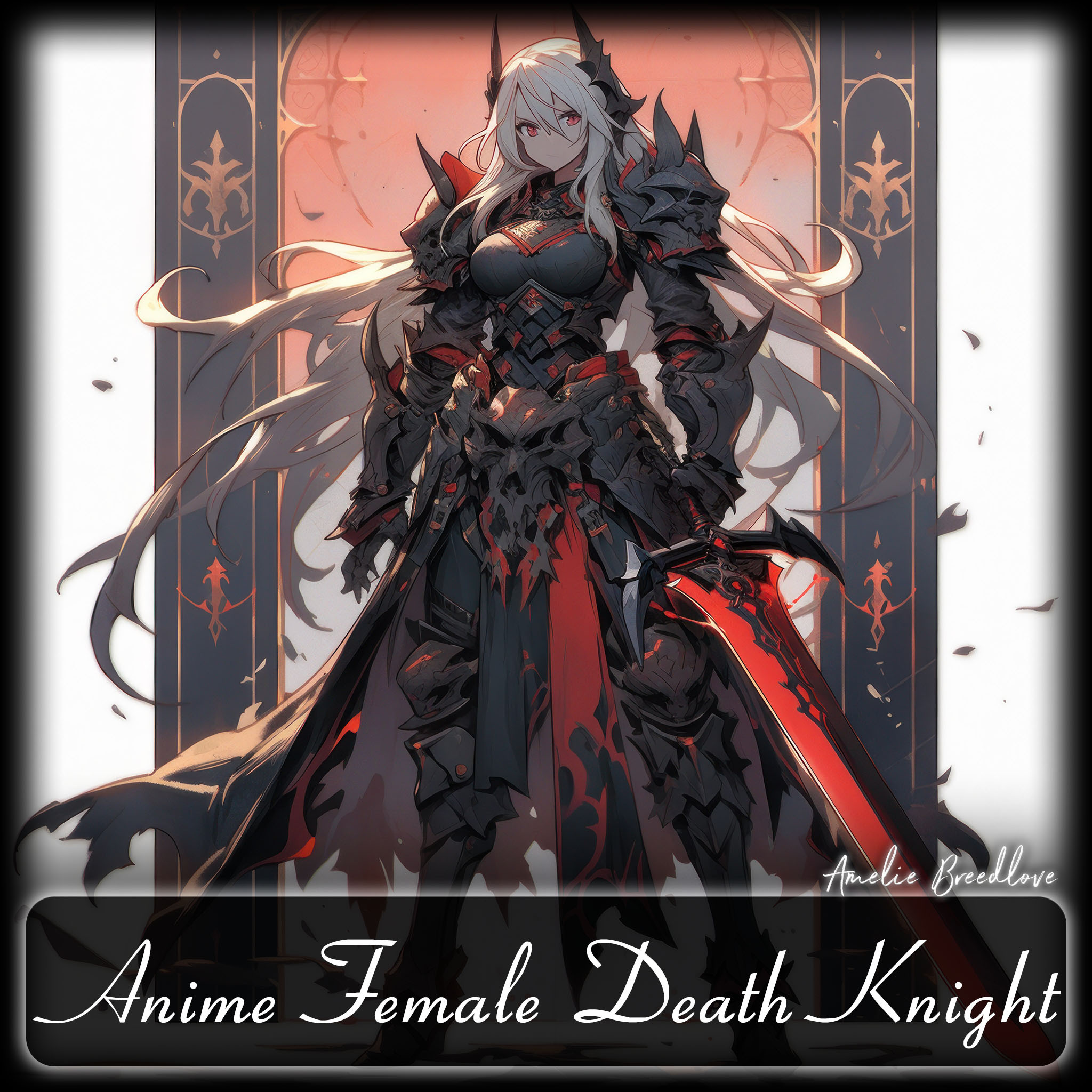 Amelie Anime - 200 Anime Female Death Knight (Full Body) Reference Pack ...