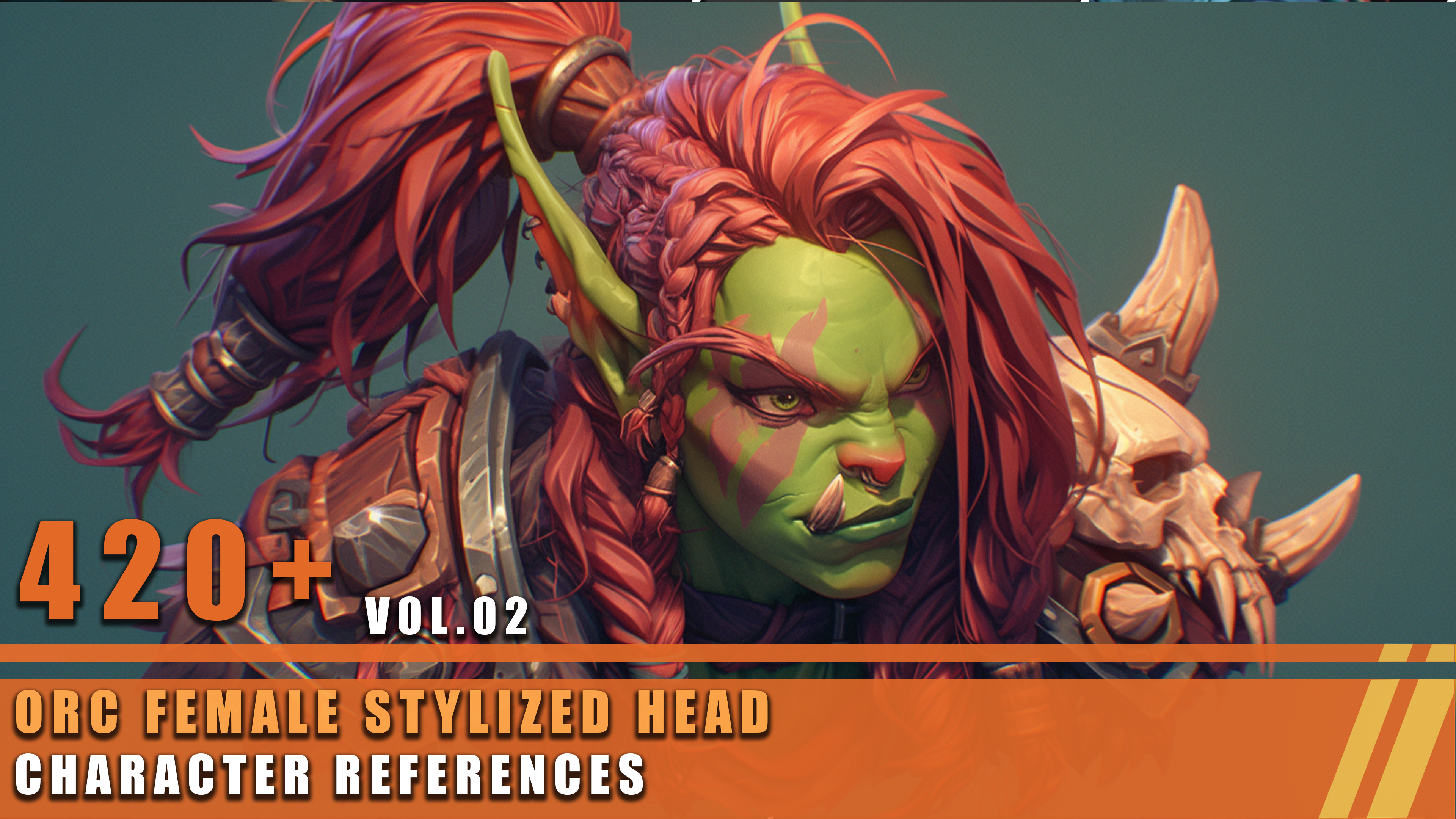 WaterLaw's Studio - 420+ Orc Female Stylized Head - Character ...